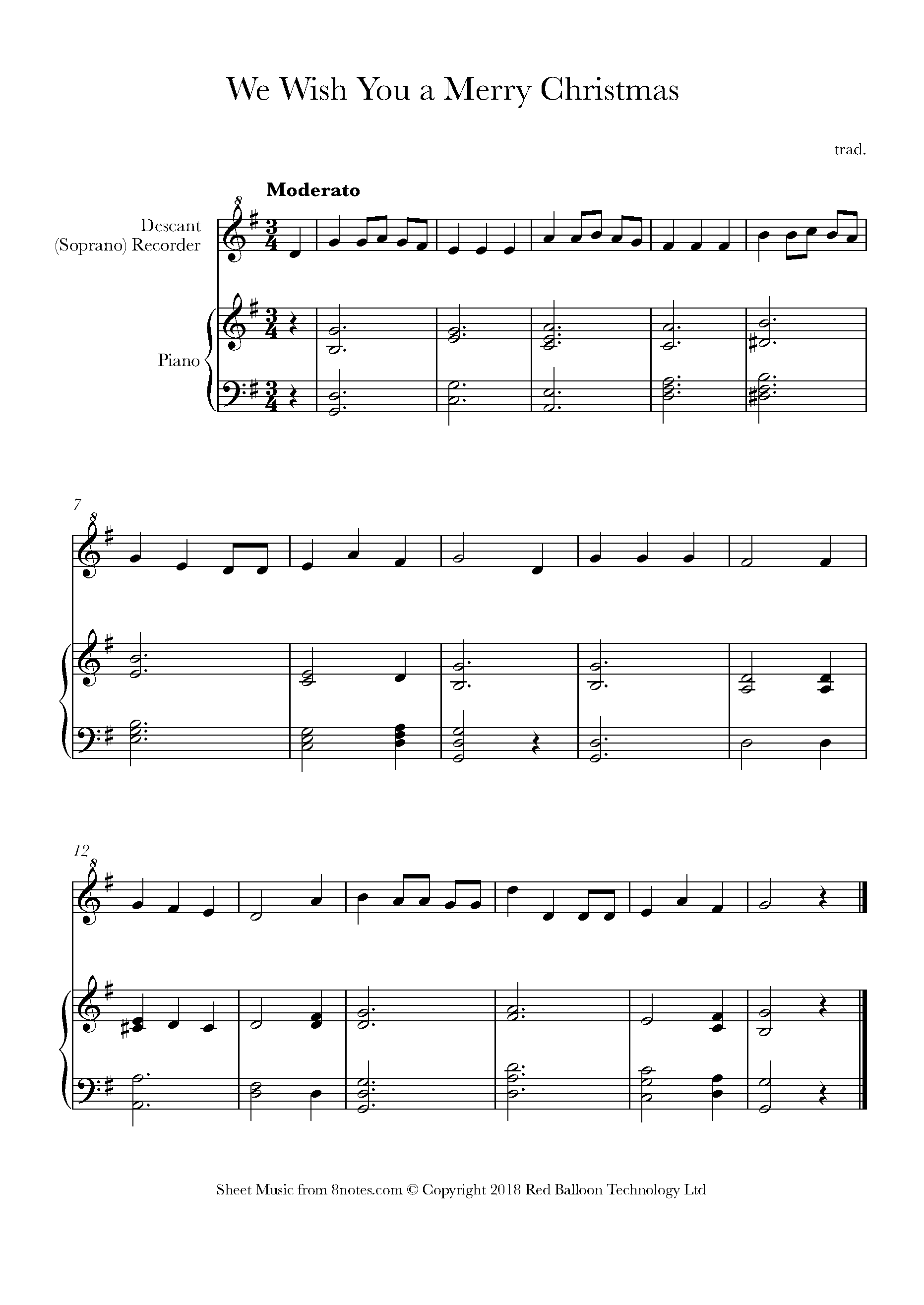 Free Recorder Sheet Music, Lessons & Resources - 8notes.com
