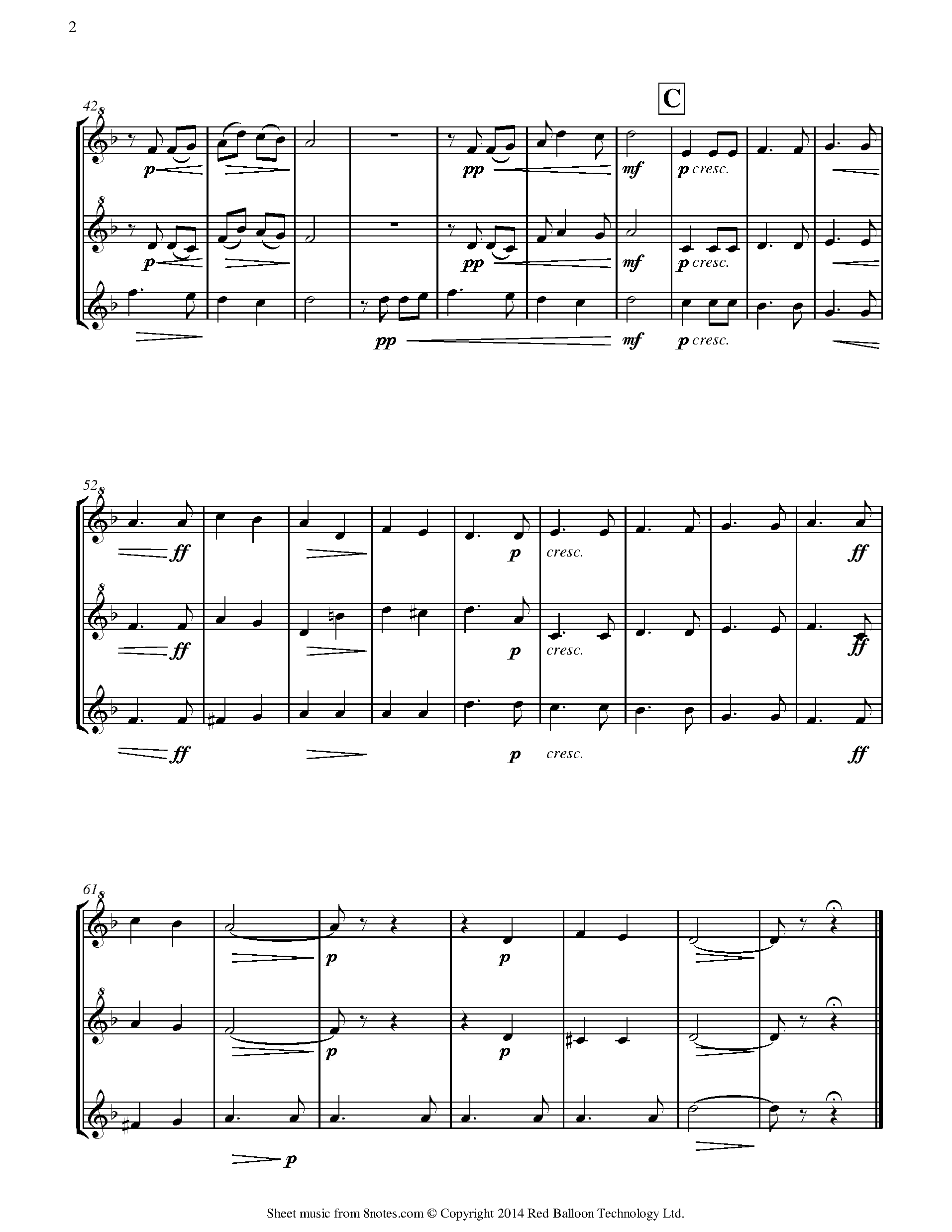 Tchaikovsky - The Crown of Roses (2 descants, 1 tenor recorder) Sheet ...