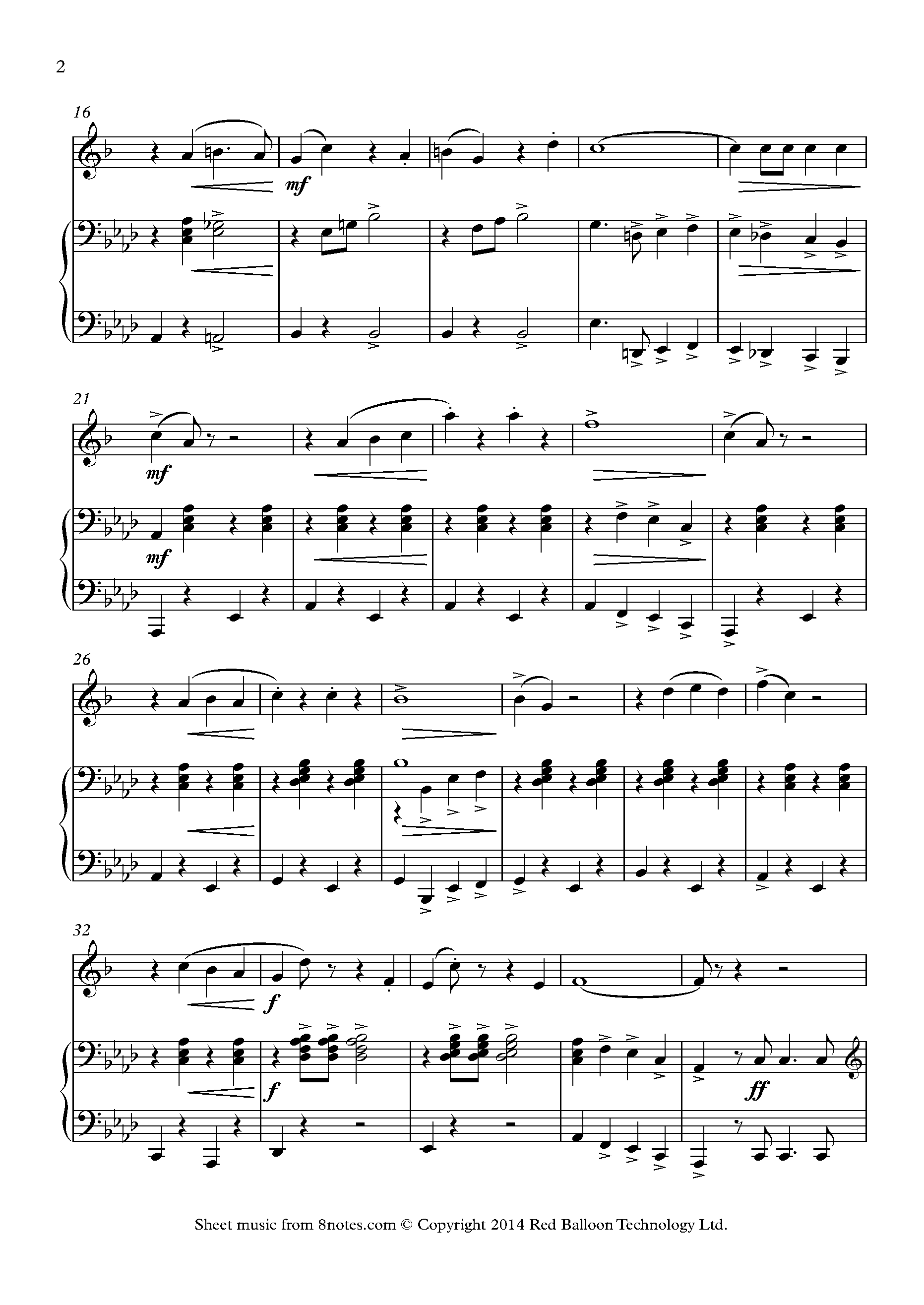 Alford - Colonel Bogey March Sheet music for Saxophone - 8notes.com