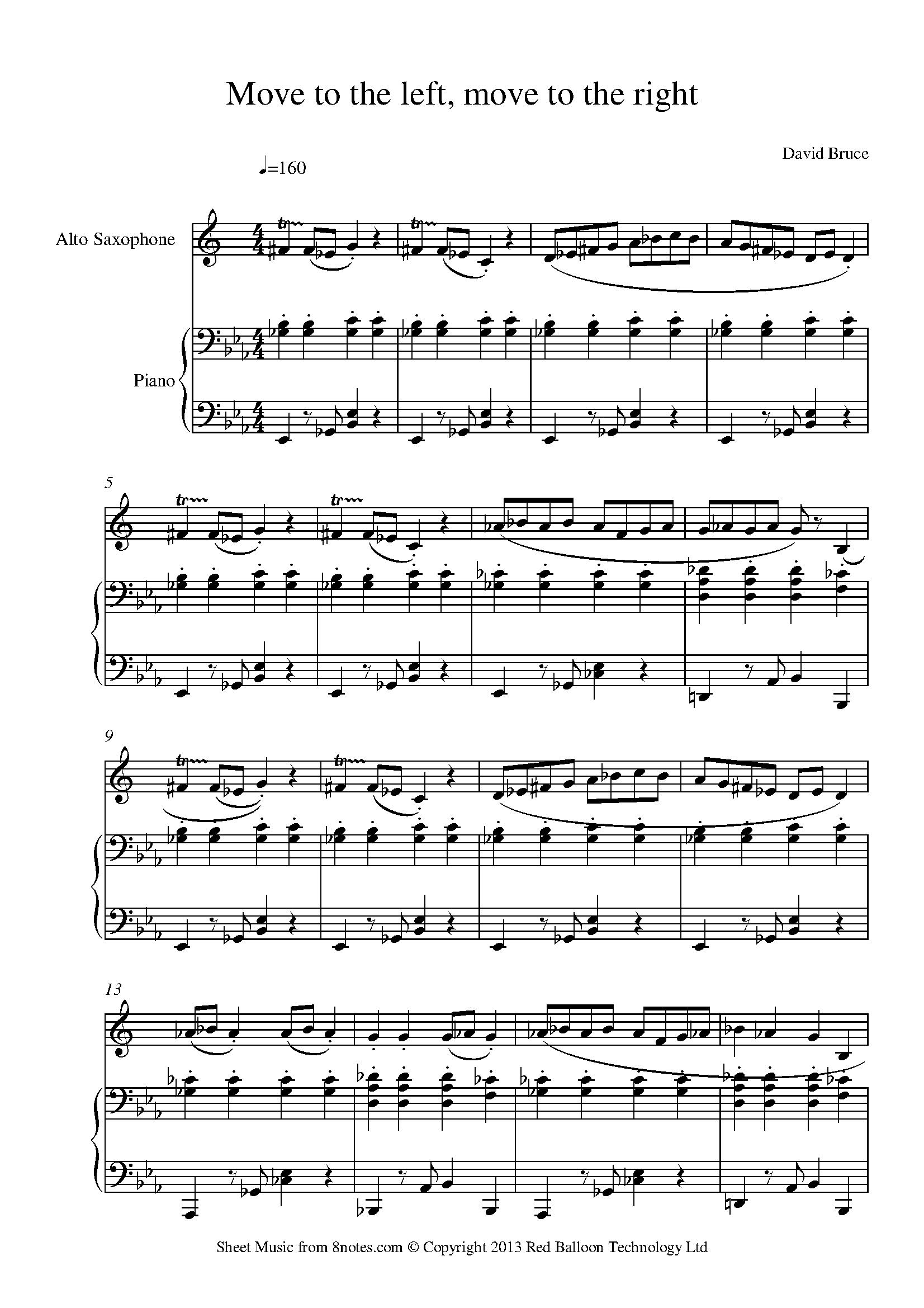 David Bruce - Move to the left, move to the right Sheet music for ...
