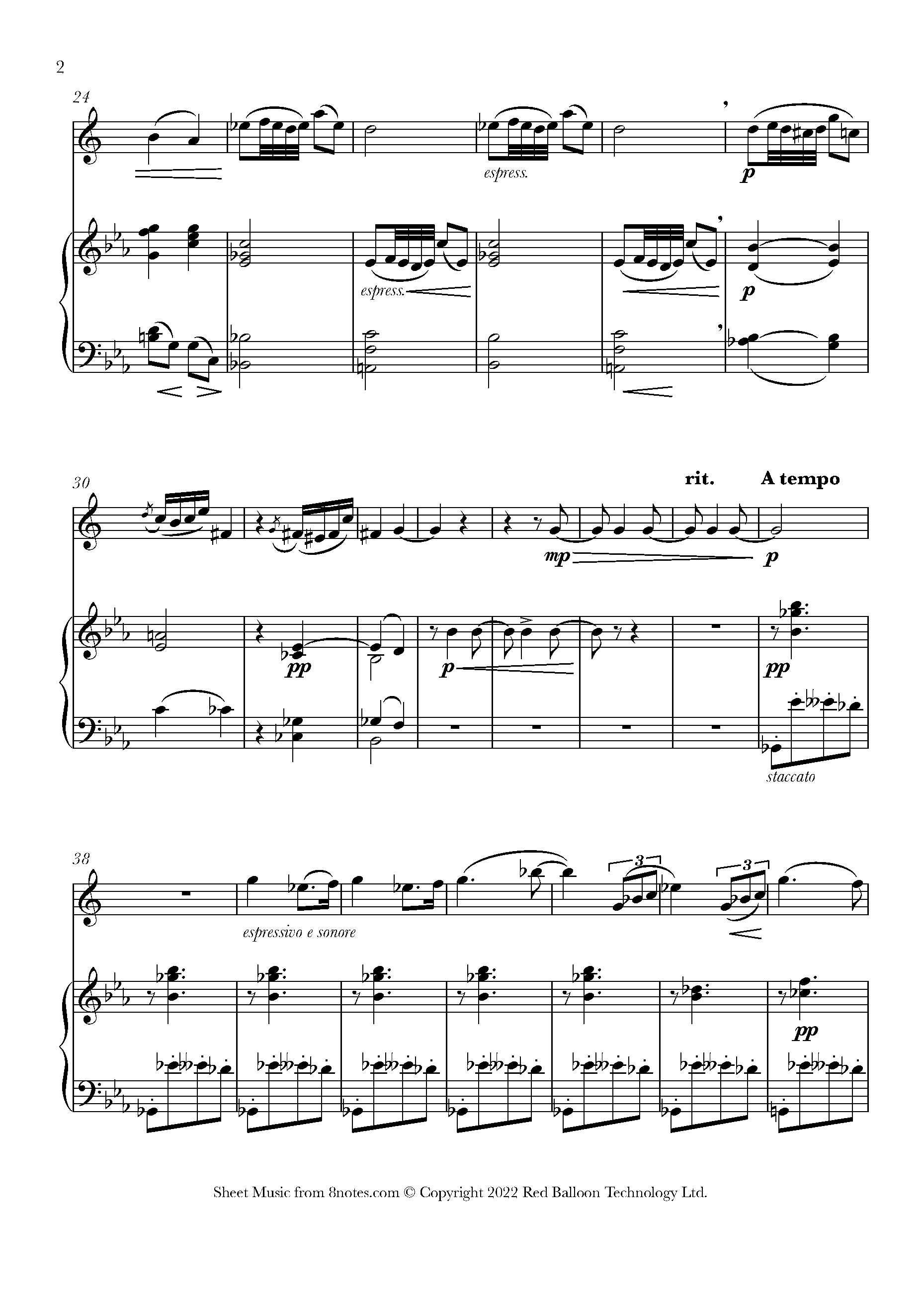 Tchaikovsky - Andante Cantabile from String Quartet No.1 Sheet music ...