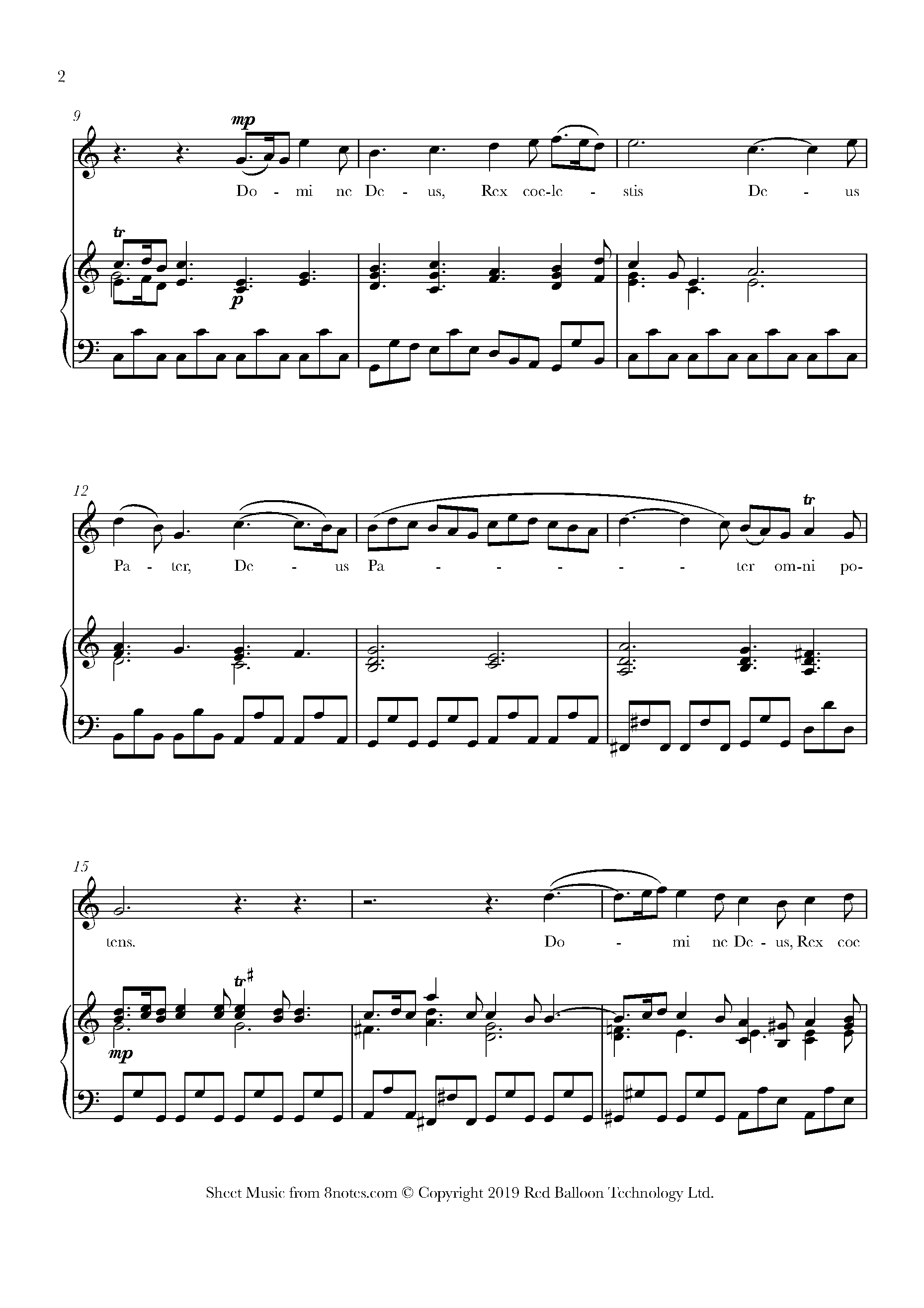 Vivaldi - Domine Deus, No. 6 from Gloria, RV 589 Sheet music for ...