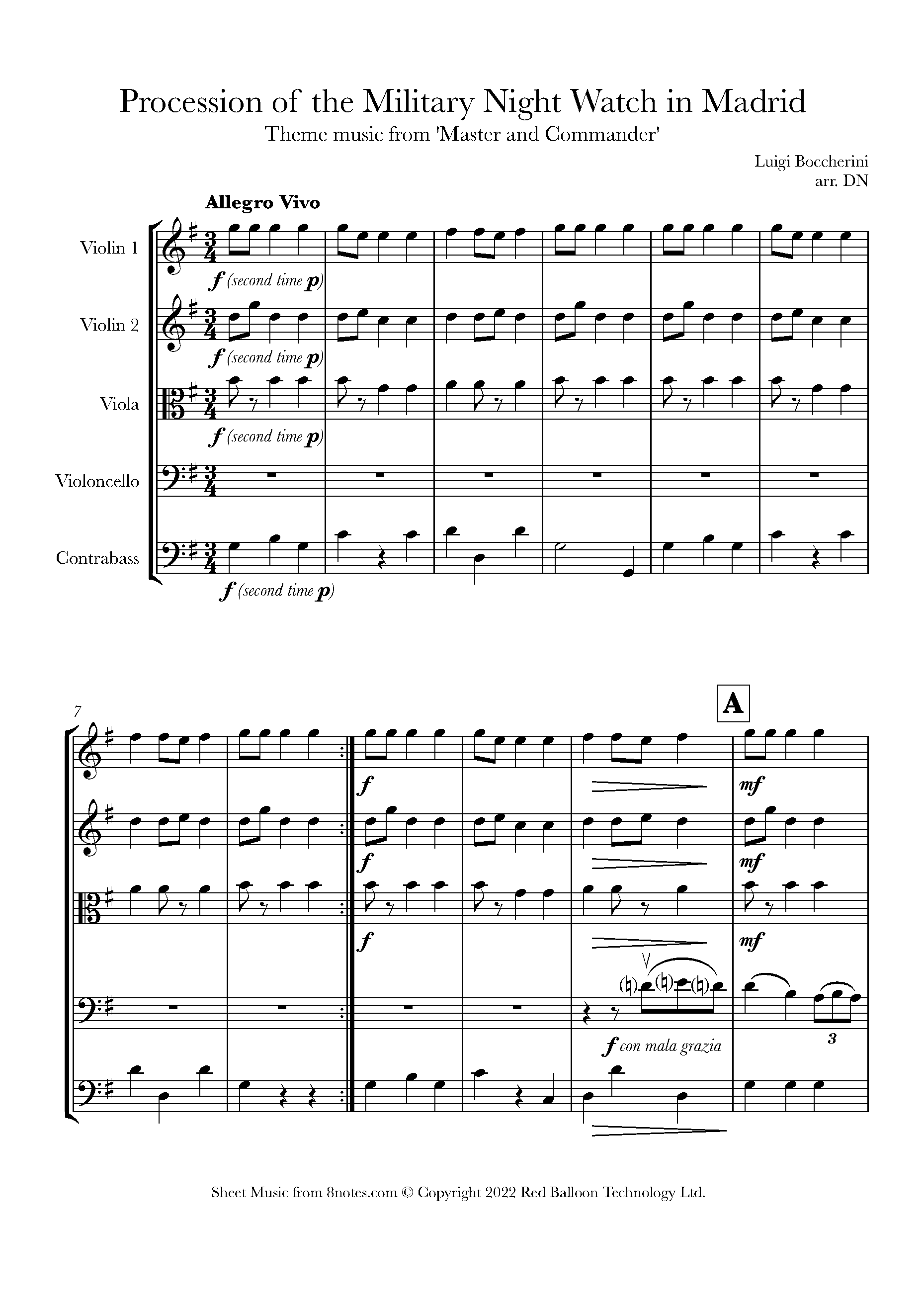 Luigi Boccherini - Theme from Master and Commander (Procession of the ...