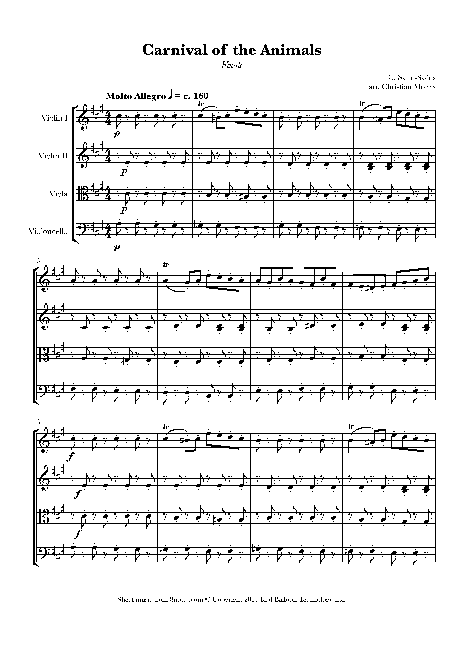 ﻿Saint-Saëns - Carnival of the Animals - Finale Sheet music for String ...