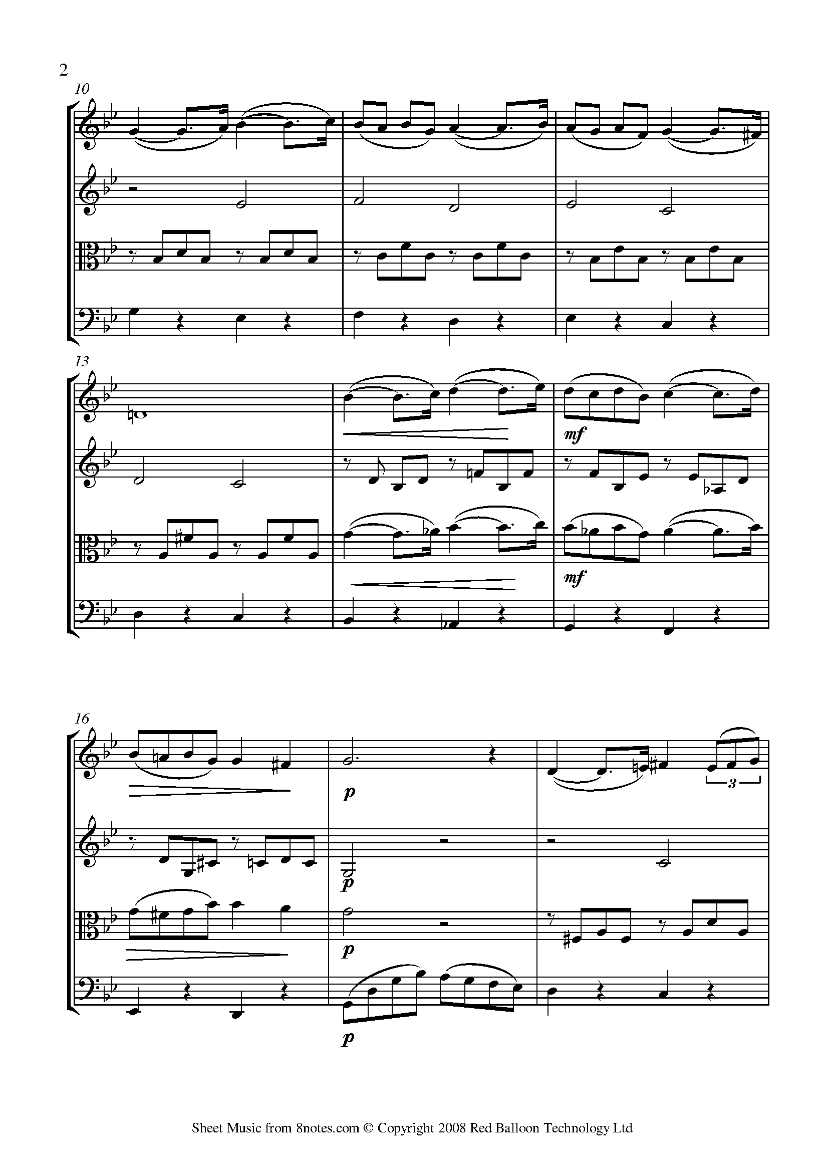 Fauré - Pavane Sheet music for String Quartet - 8notes.com