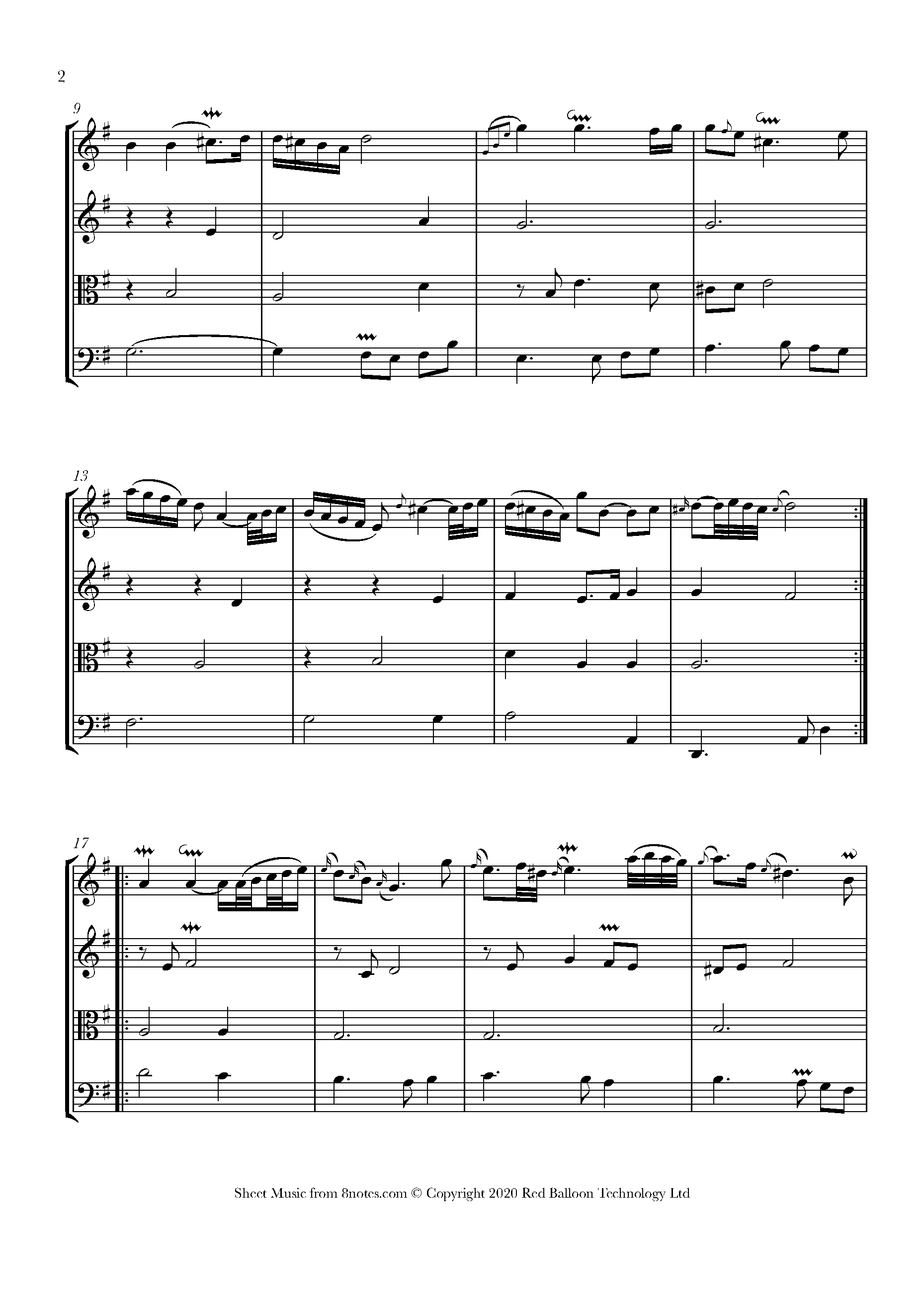 Bach - Aria from the Goldberg Variations Sheet music for String Quartet ...
