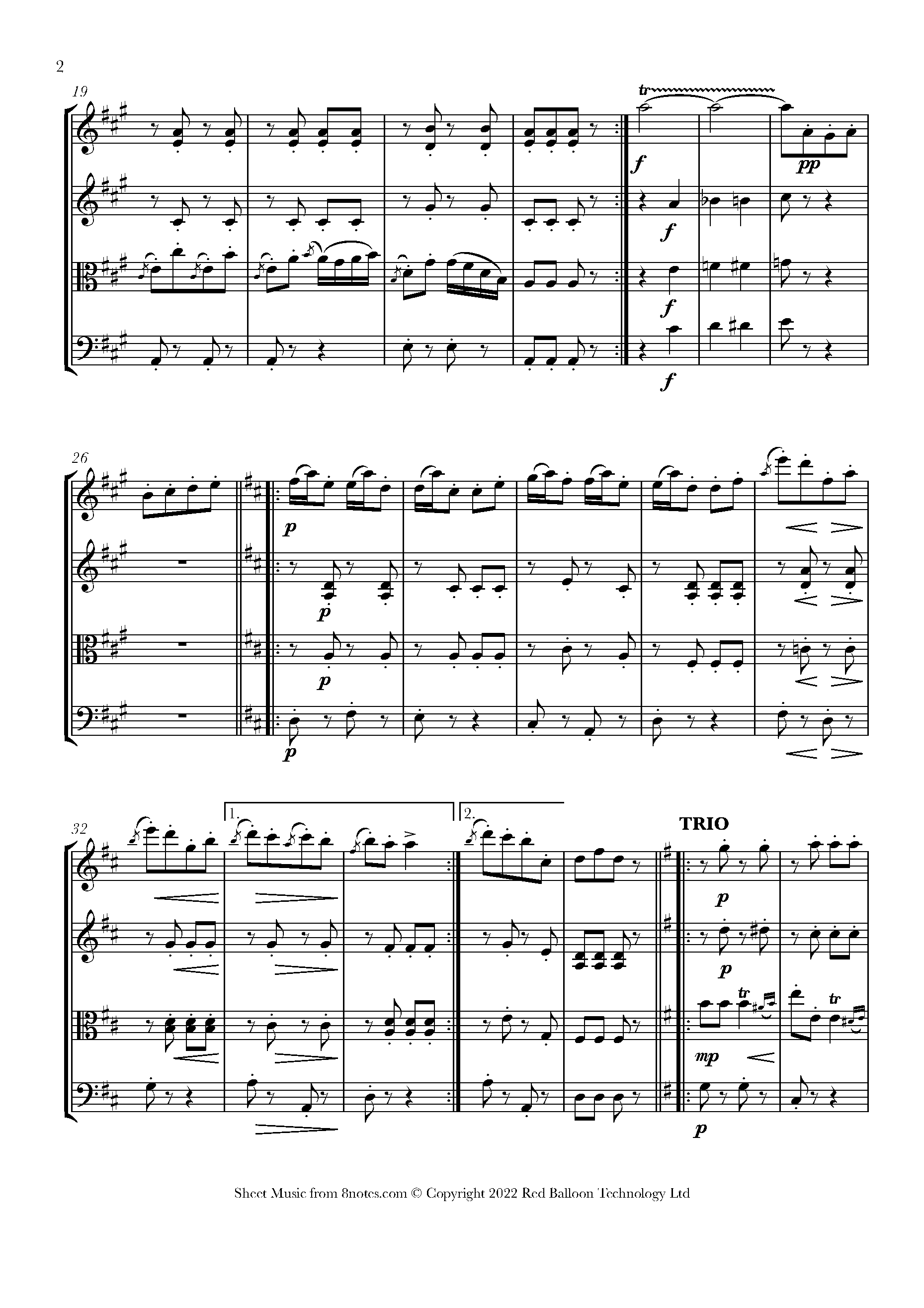 Strauss II - Annen - Polka Op. 117 Sheet music for String Quartet ...