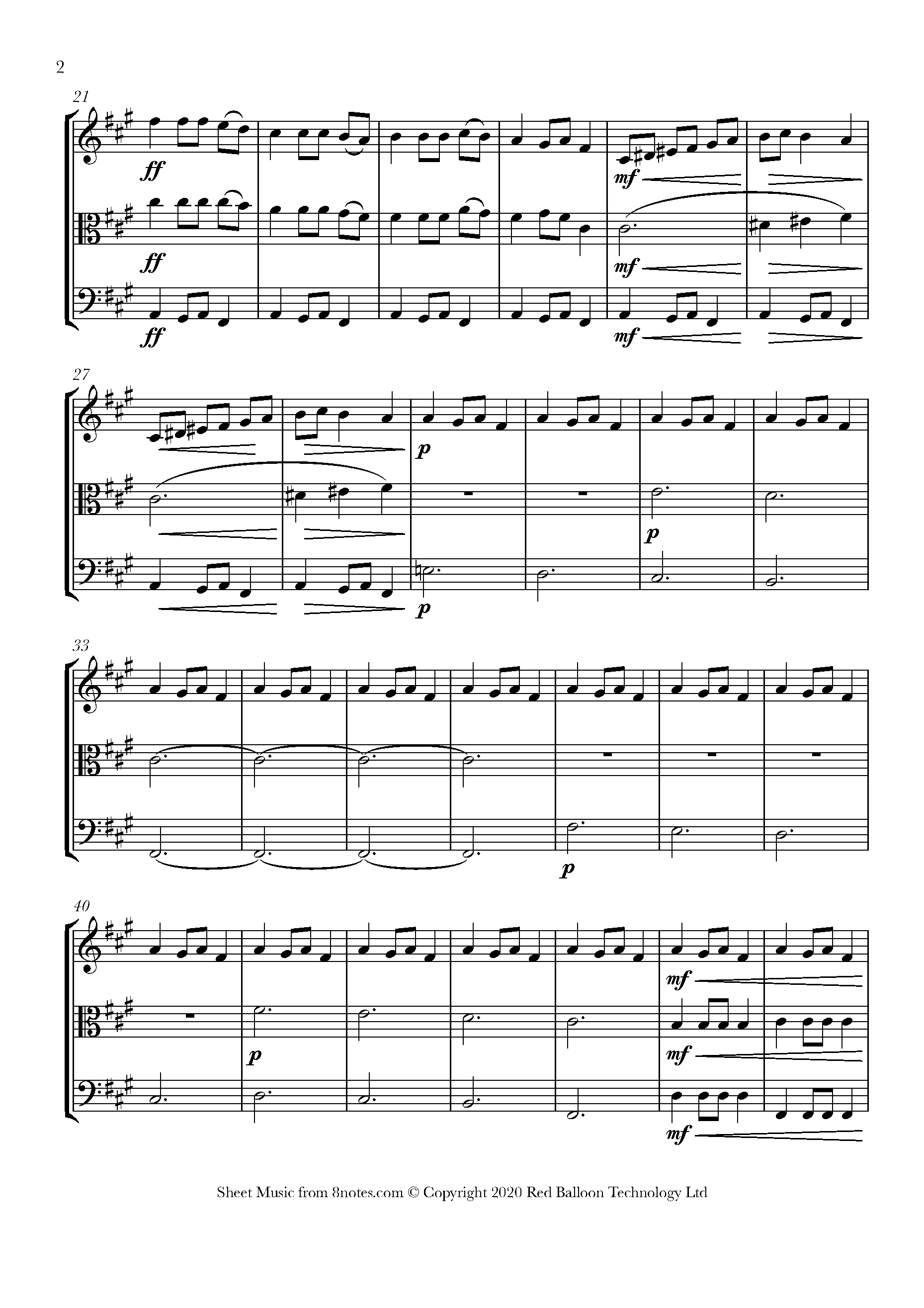 Carol of the Bells Sheet music for String trio - 8notes.com