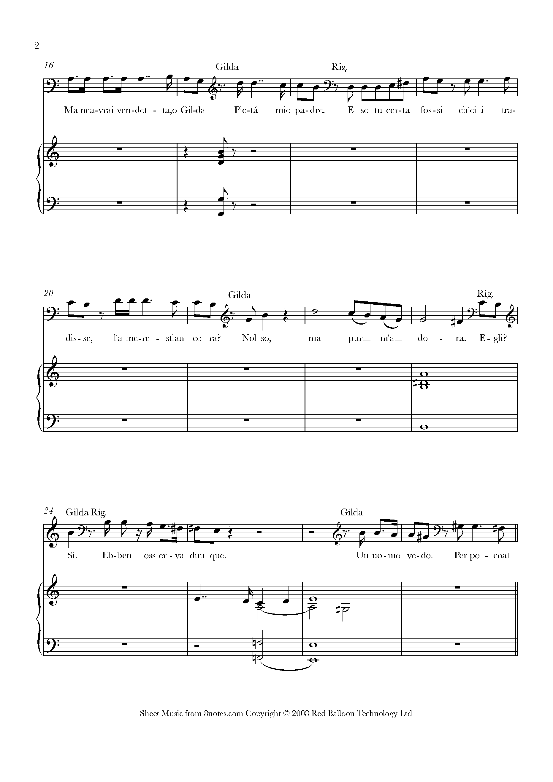 Verdi - La Donna e mobile (complete recitative and aria) from Rigoletto ...