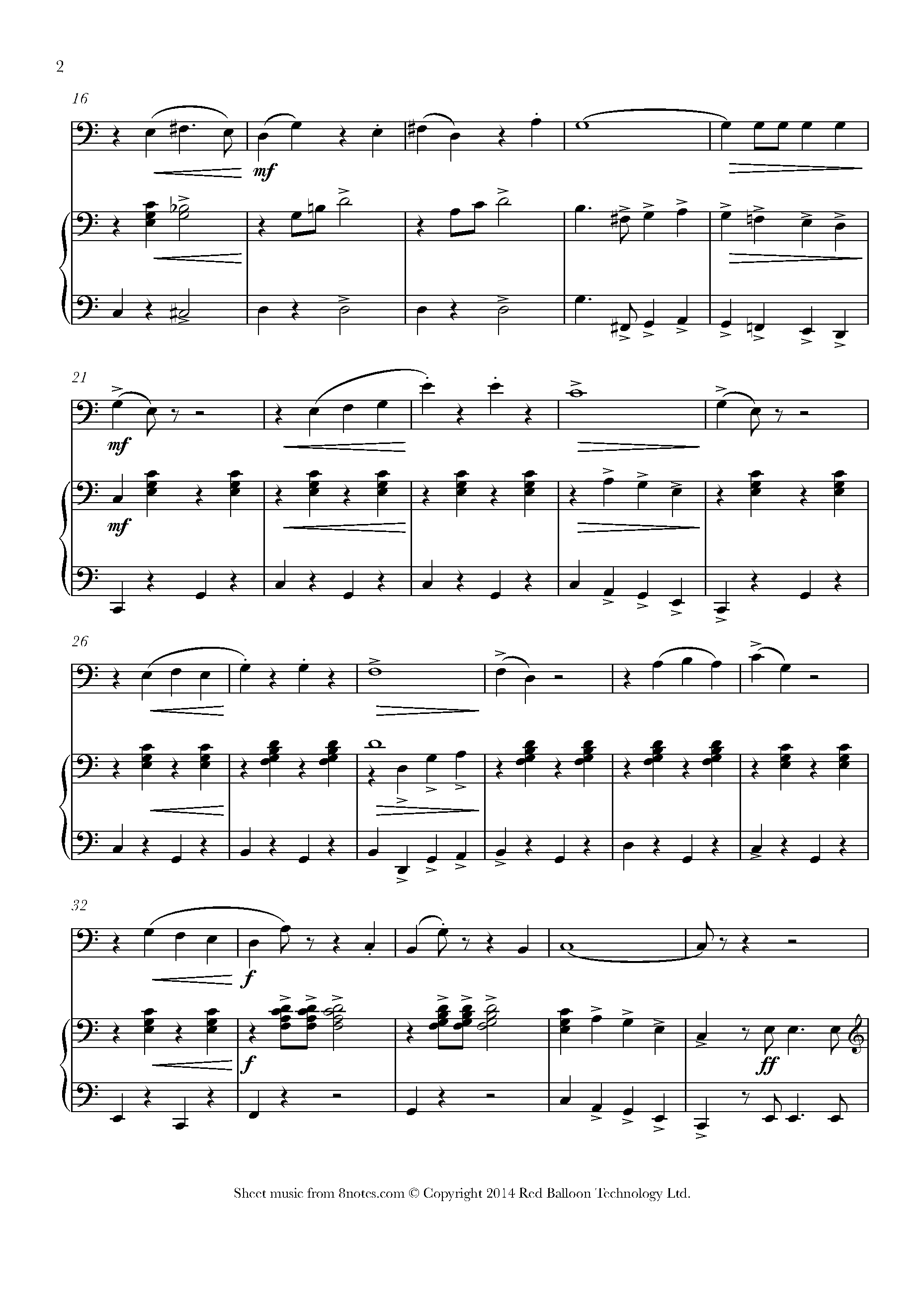 Alford - Colonel Bogey March Sheet music for Trombone - 8notes.com