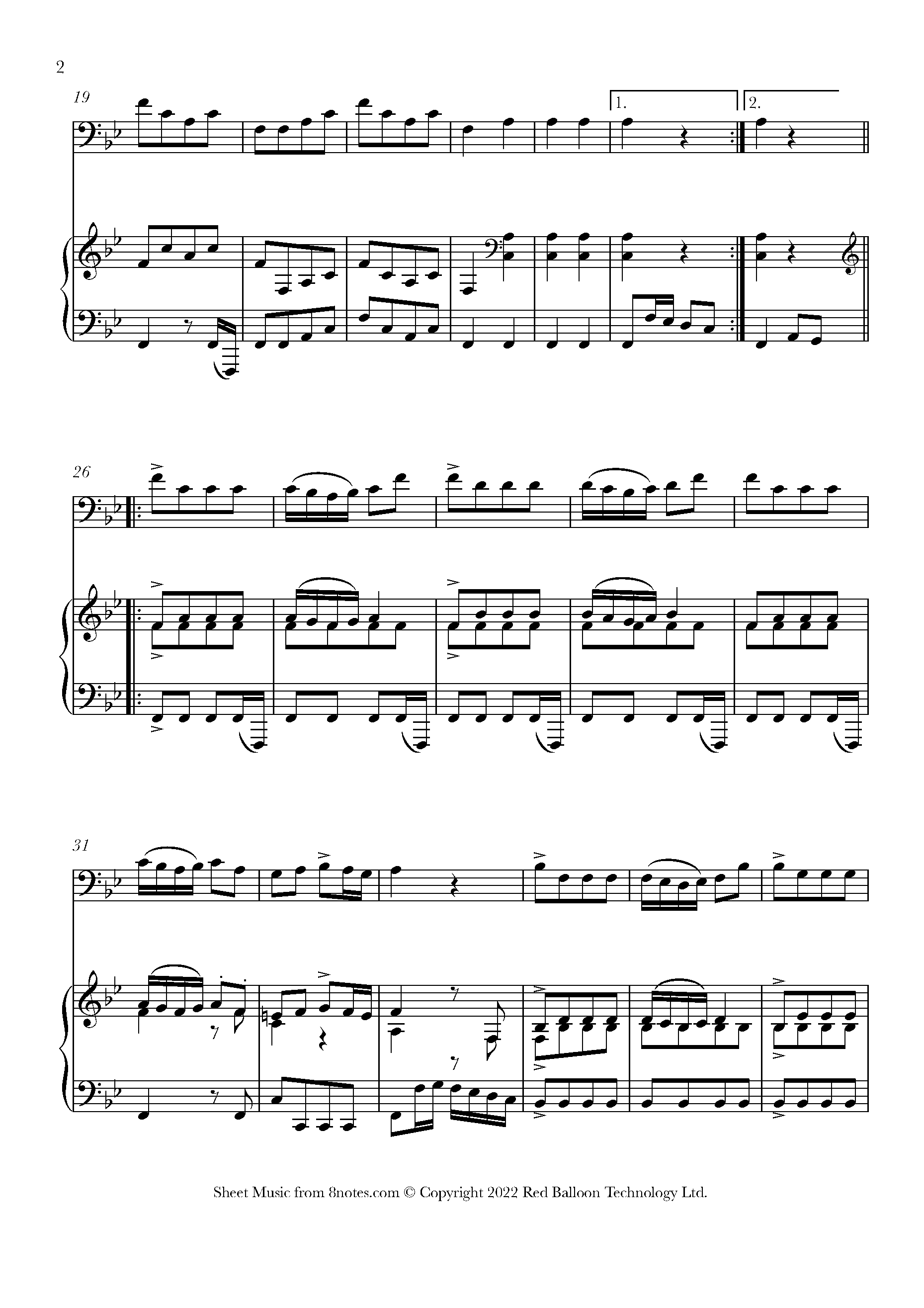 Mozart - Sleigh Ride Sheet music for Trombone - 8notes.com