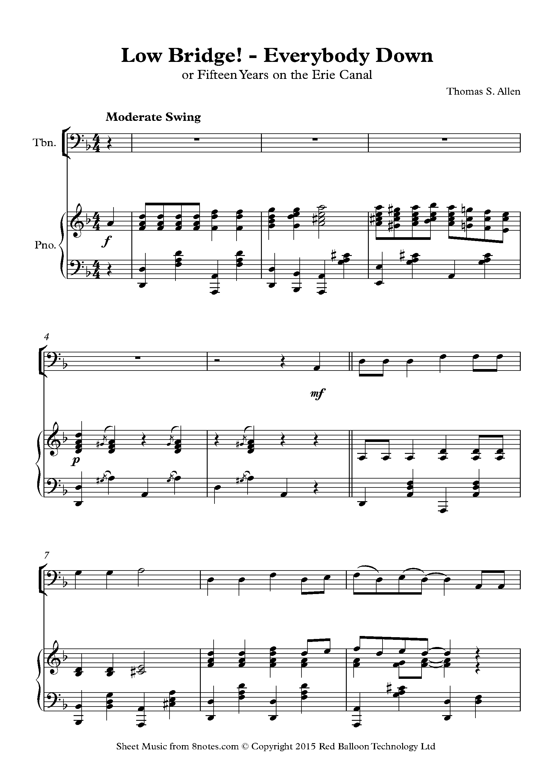 Thomas S. Allen - Low Bridge! - Everybody Down (or Fifteen Years on the ...