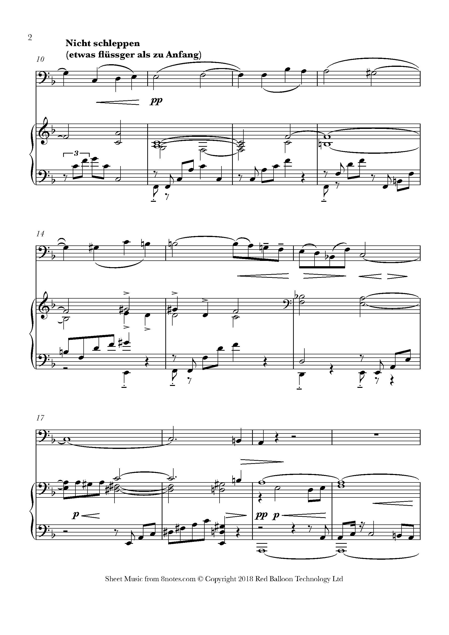 Mahler - Adagietto from Symphony No.5 Sheet music for Trombone - 8notes.com