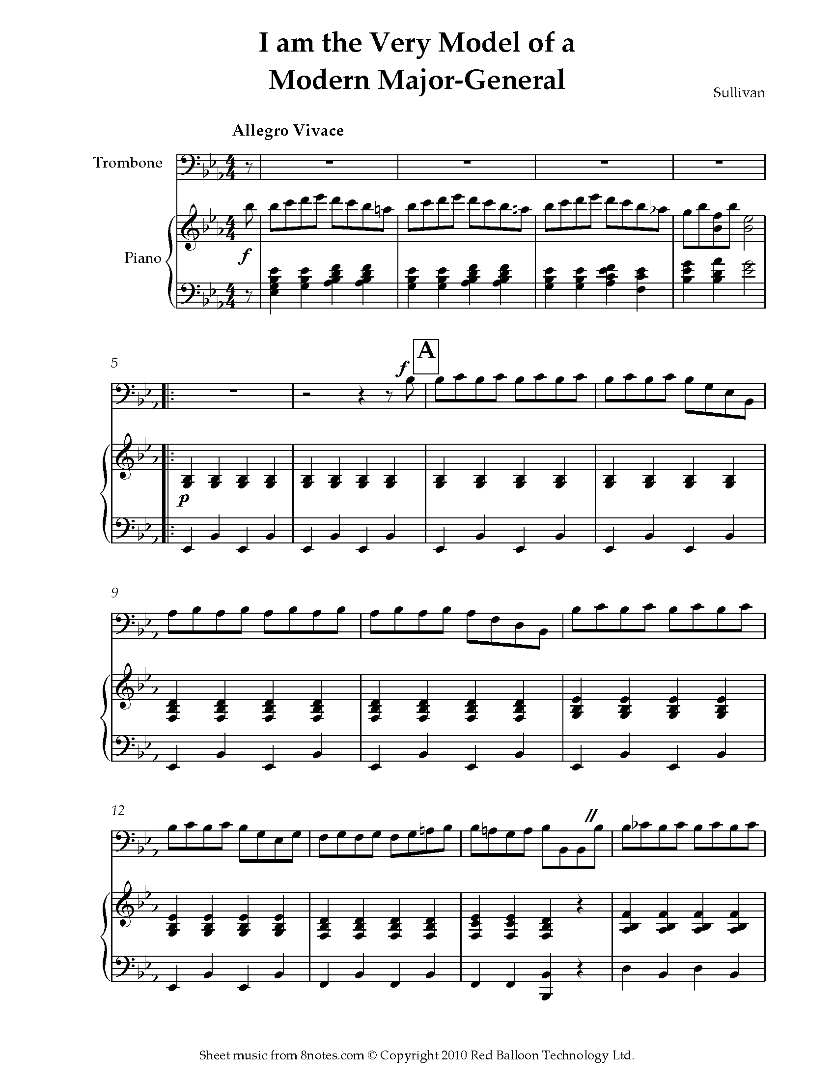 Sullivan - I am the Very Model of a Modern Major-General (Pirates of ...