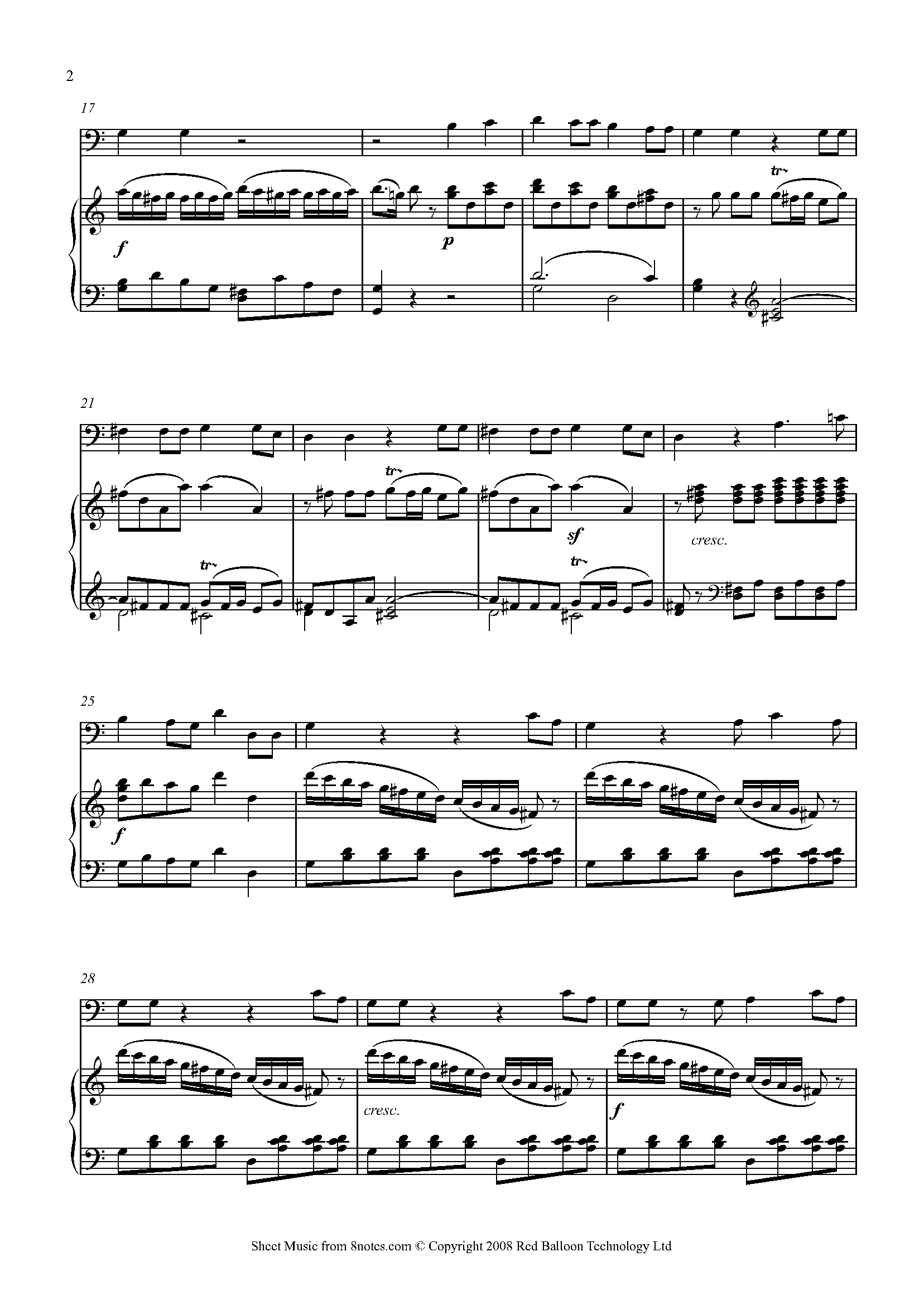 Mozart - Non Piu Andrai from Marriage of Figaro Sheet music for ...