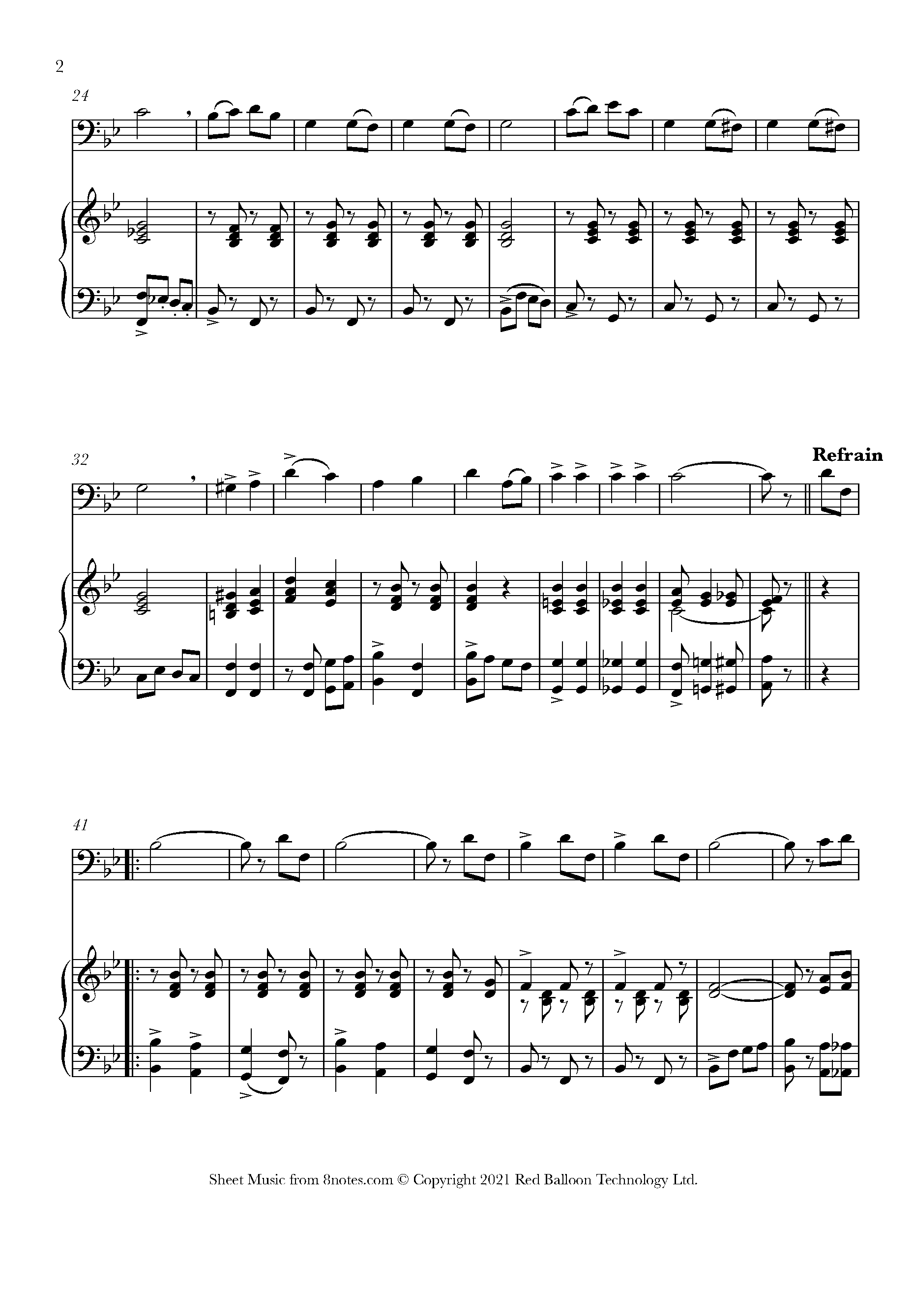 Cohan - Over There Sheet music for Trombone - 8notes.com