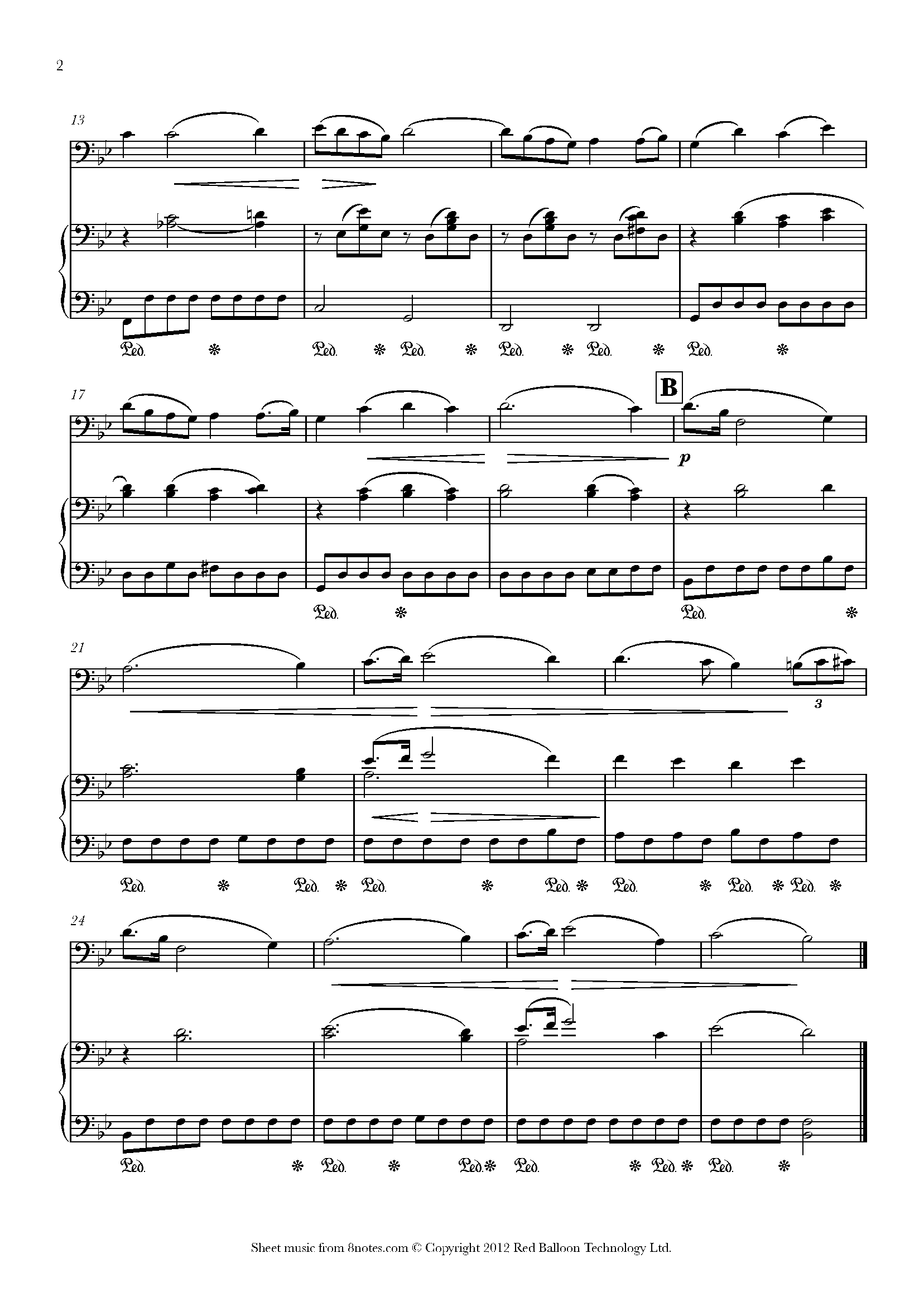 Chopin - Prelude Op. 28 No. 15 'Raindrop' Sheet music for Trombone ...