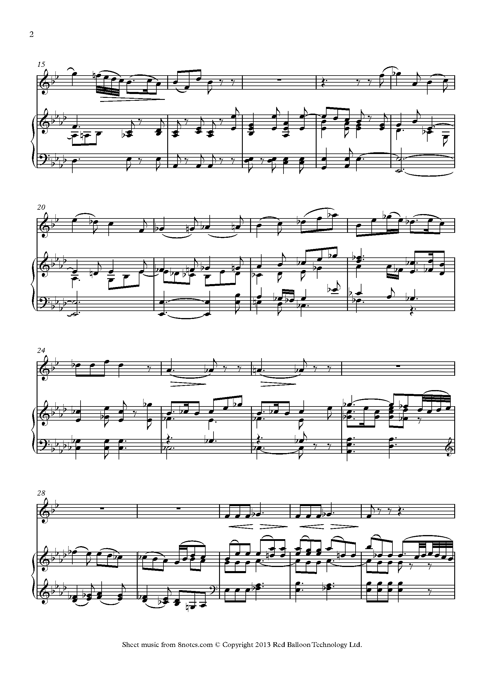 Haydn - Trumpet Concerto 2nd mvt theme Sheet music for Trumpet - 8notes.com