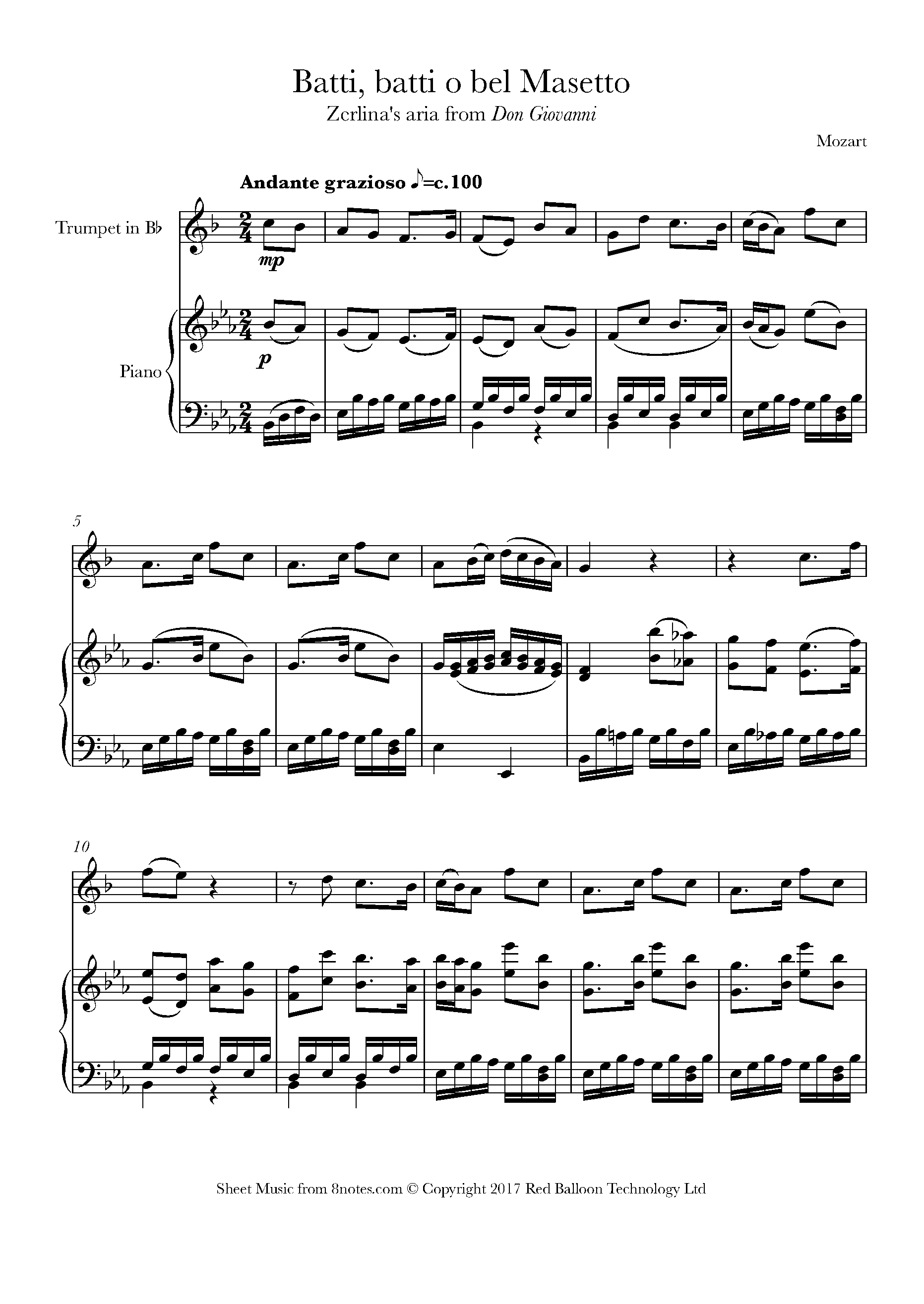 Mozart - Batti, batti o bel Masetto (Zerlina's aria from Don Giovanni ...