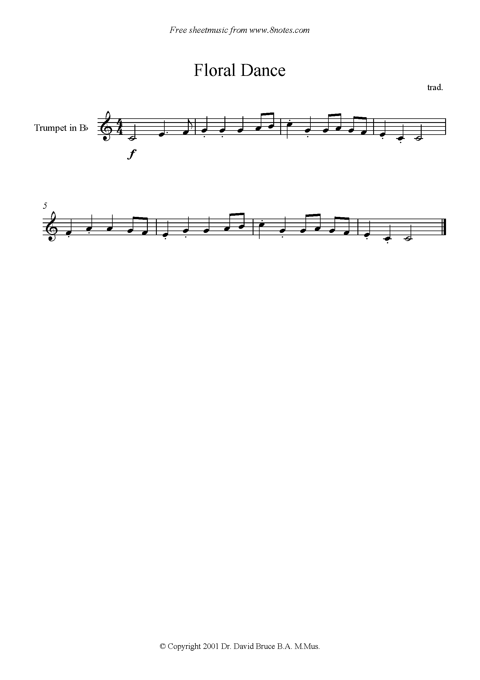 Floral Dance Sheet music for Trumpet - 8notes.com