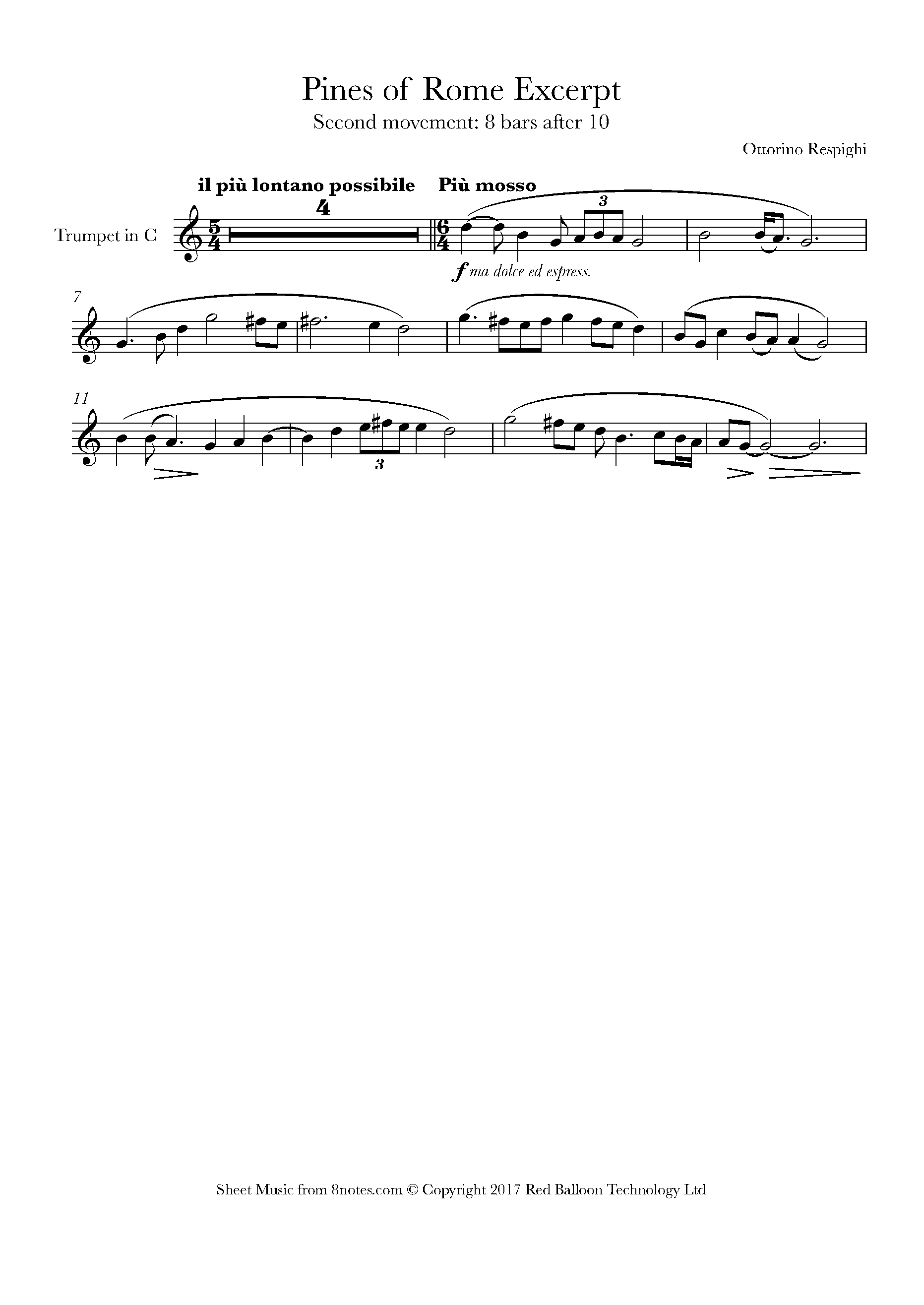 Trumpet Excerpts Pines Of Rome at Joan Byrd blog