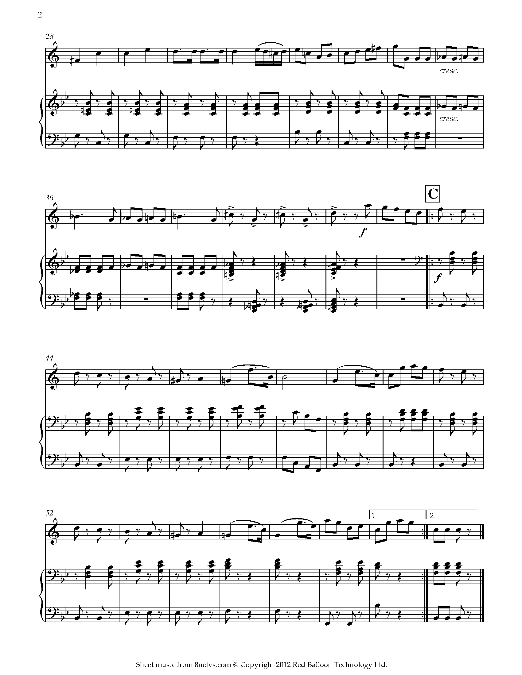 Strauss II - Thunder and Lightening Polka Sheet music for Trumpet ...
