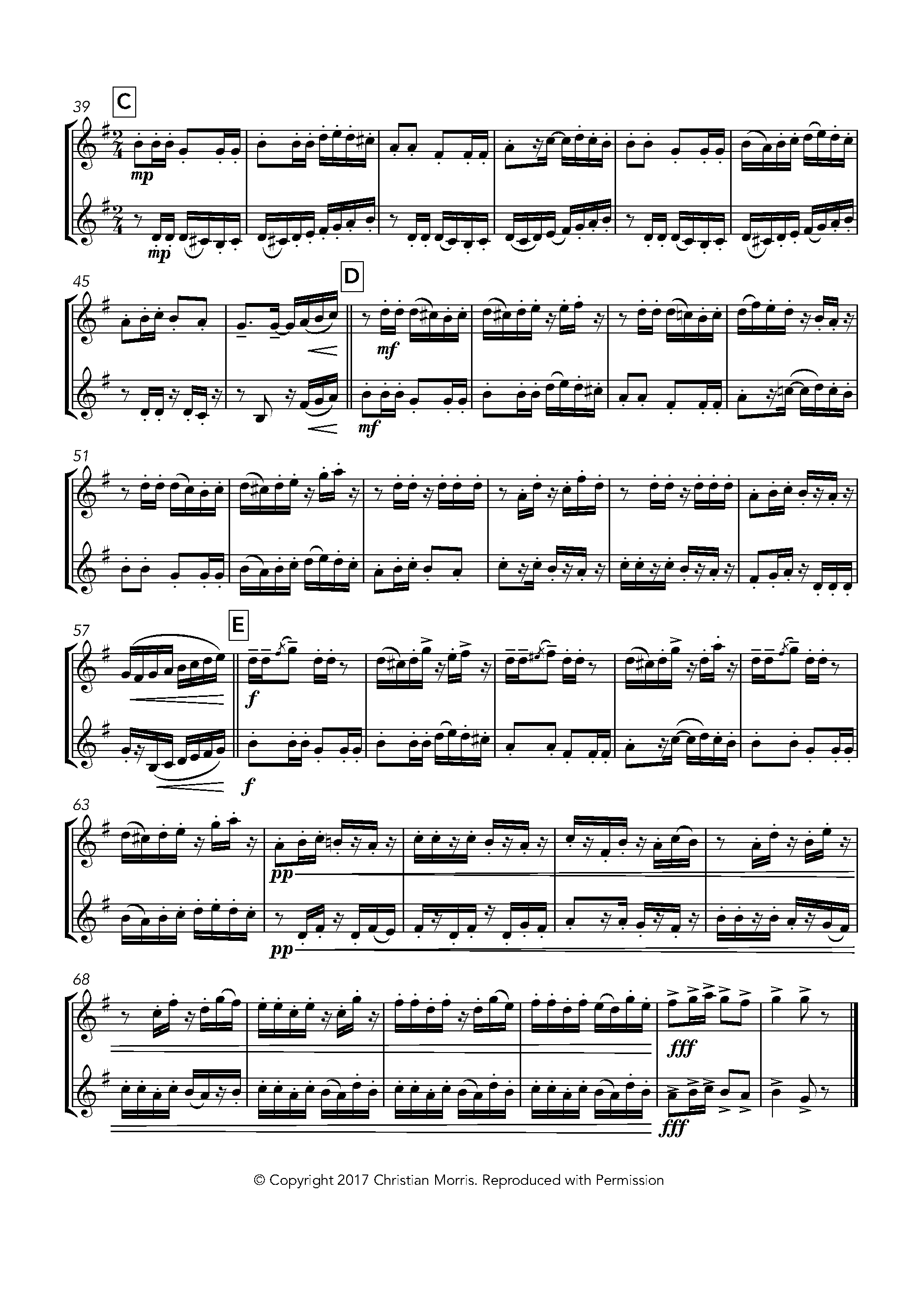 Morris - Skip to my Lou (Fantasy on) Sheet music for Trumpet Duet ...