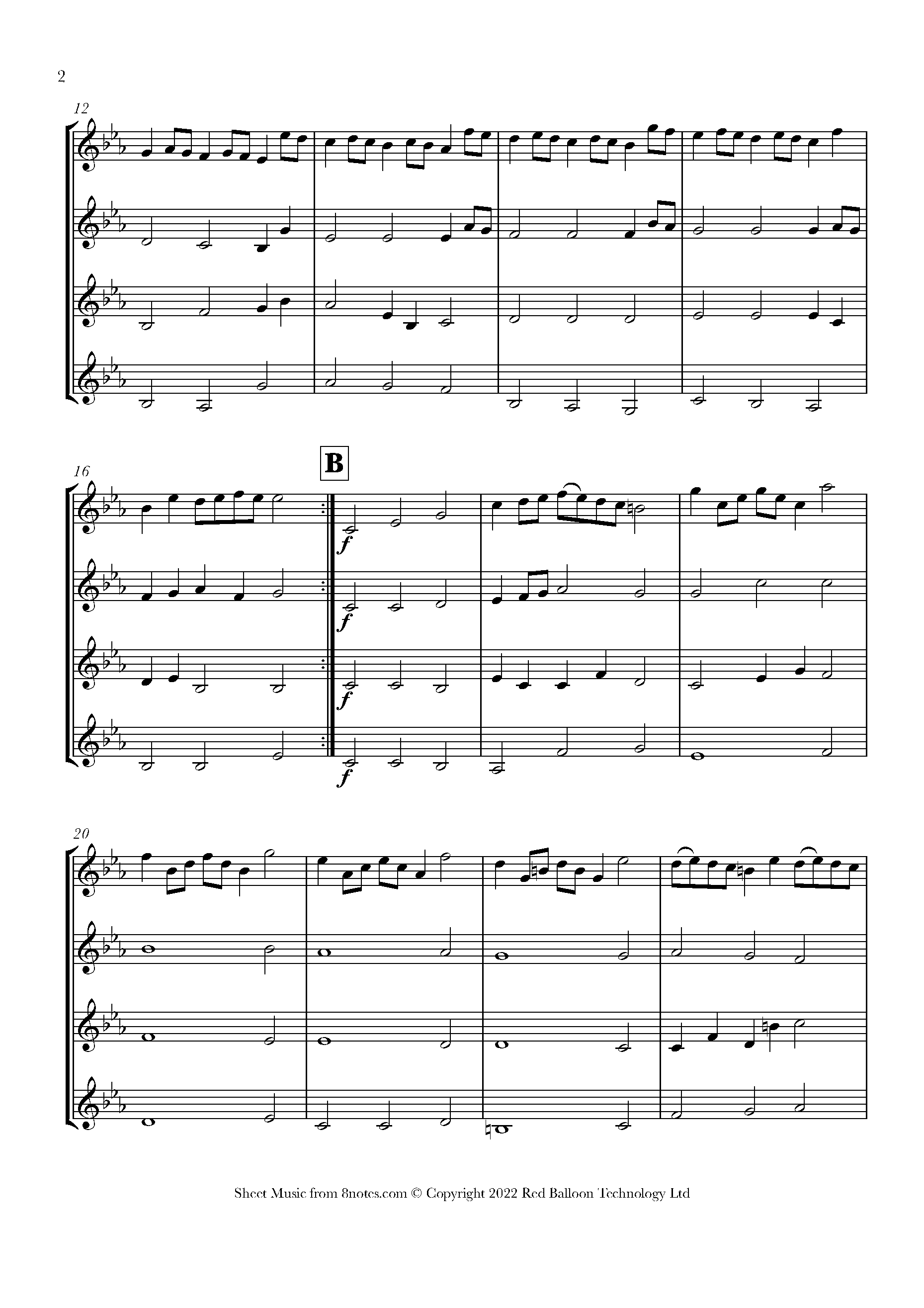 Purcell - Rondeau from Abdelazer Sheet music for Trumpet Quartet ...