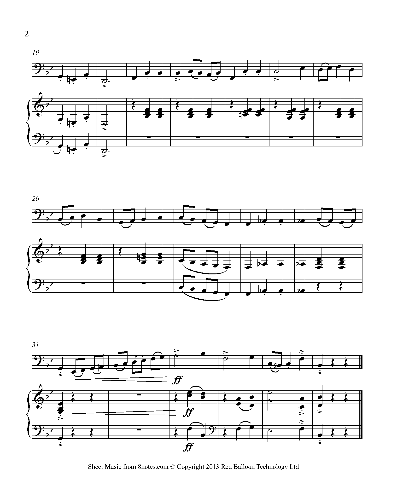 Saint-Saëns - The Elephant (from Carnival of the Animals) Sheet music ...