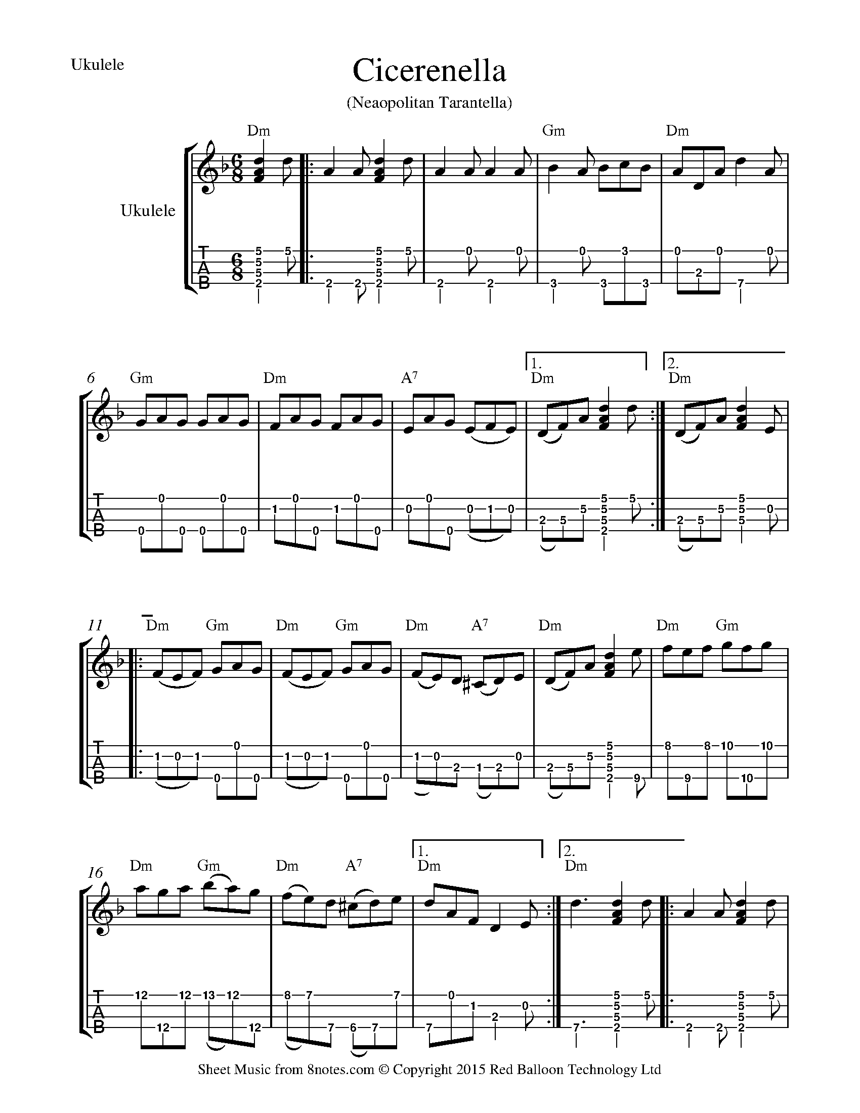Free Ukulele Sheet Music, Lessons & Resources - 8notes.com