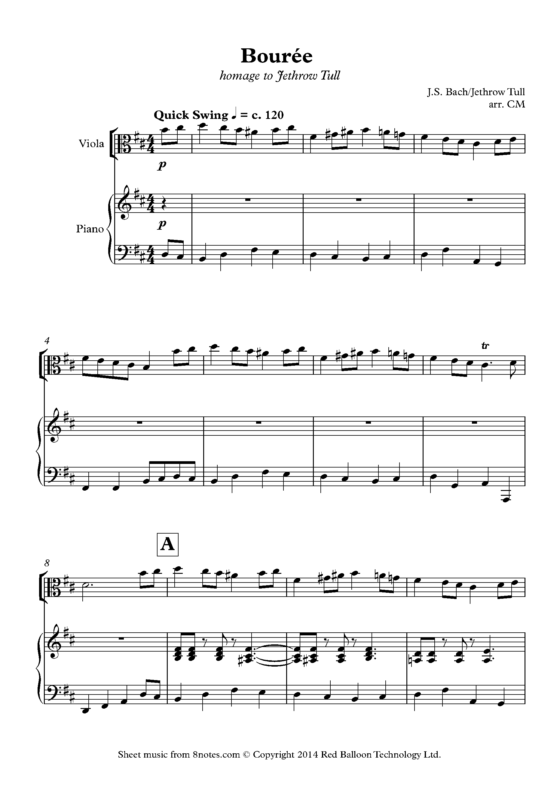 Jethro Tull - Swinging Bouree (Homage to Jethro Tull) Sheet music for ...