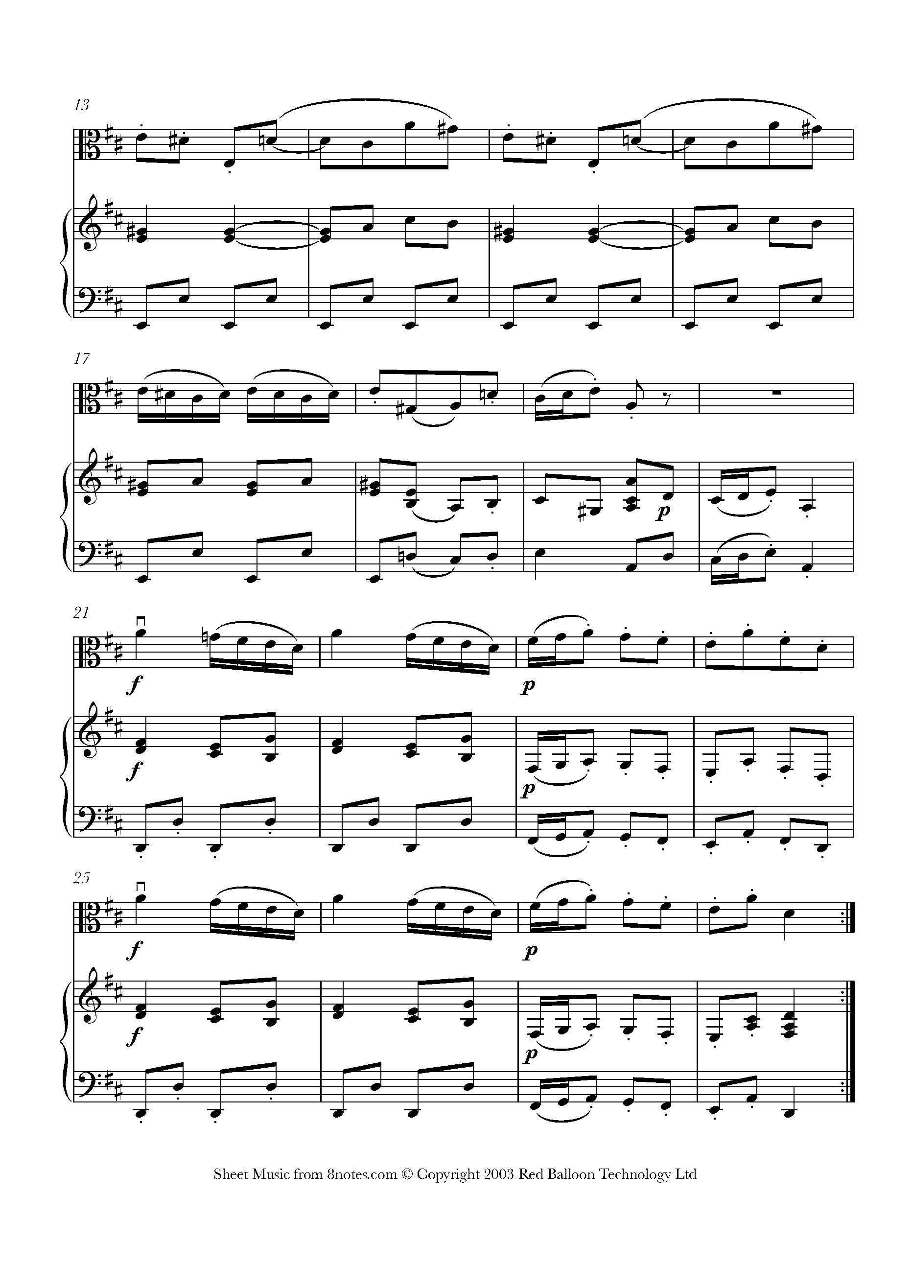 Bach - Musette Sheet music for Viola - 8notes.com