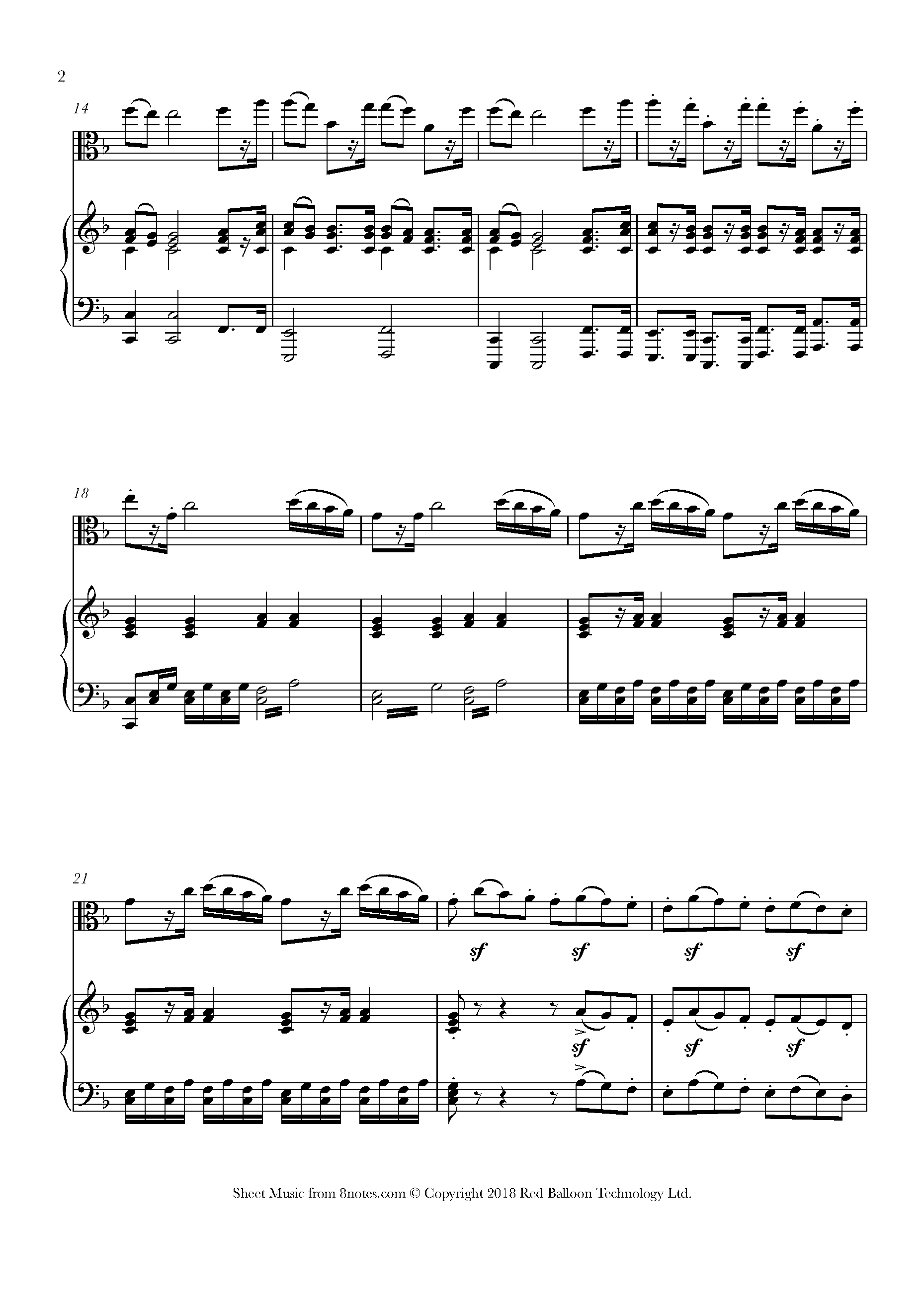 Beethoven - Symphony No.5, Fourth Movement Sheet music for Viola ...