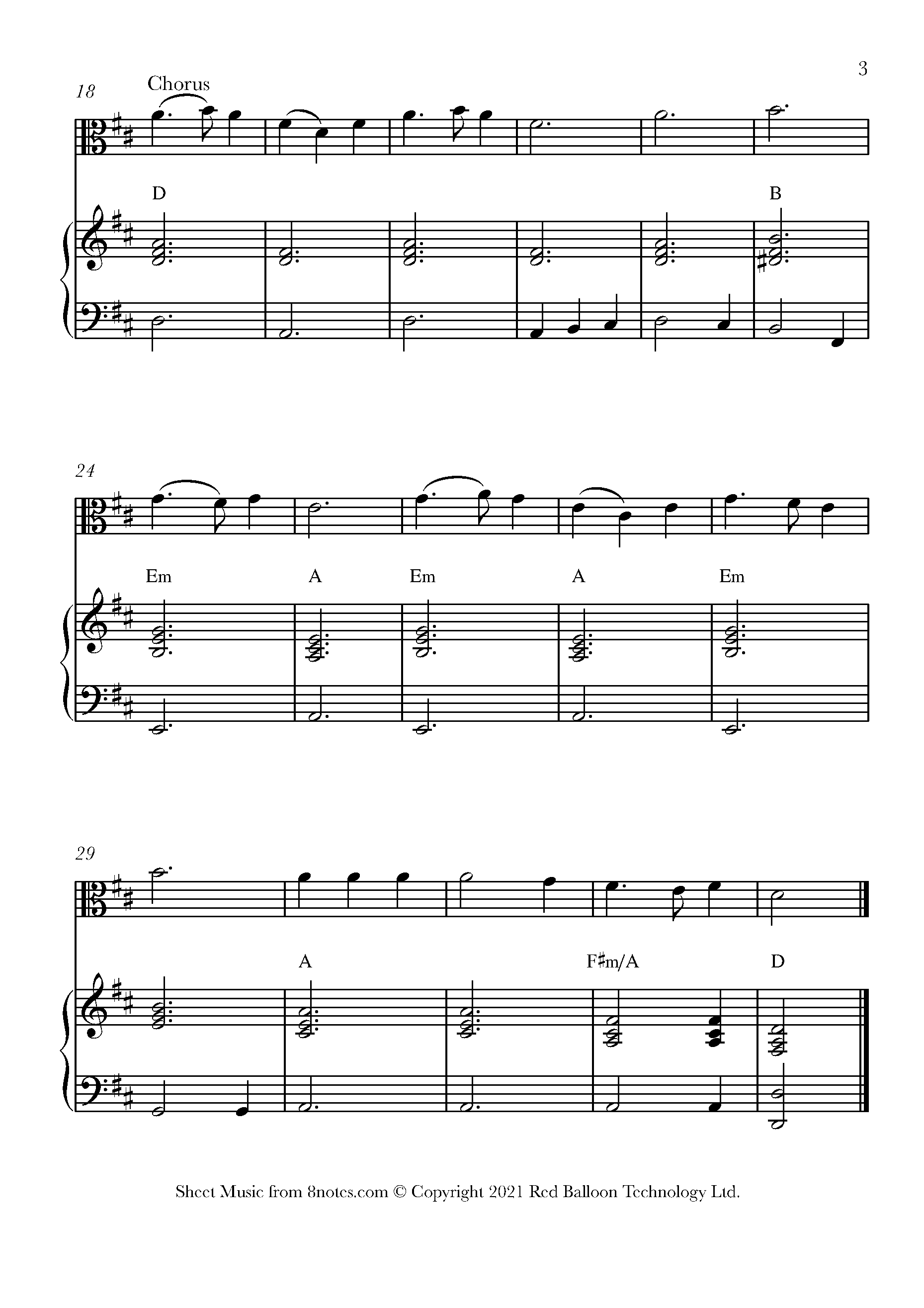 Blow the Man Down Sheet music for Viola - 8notes.com