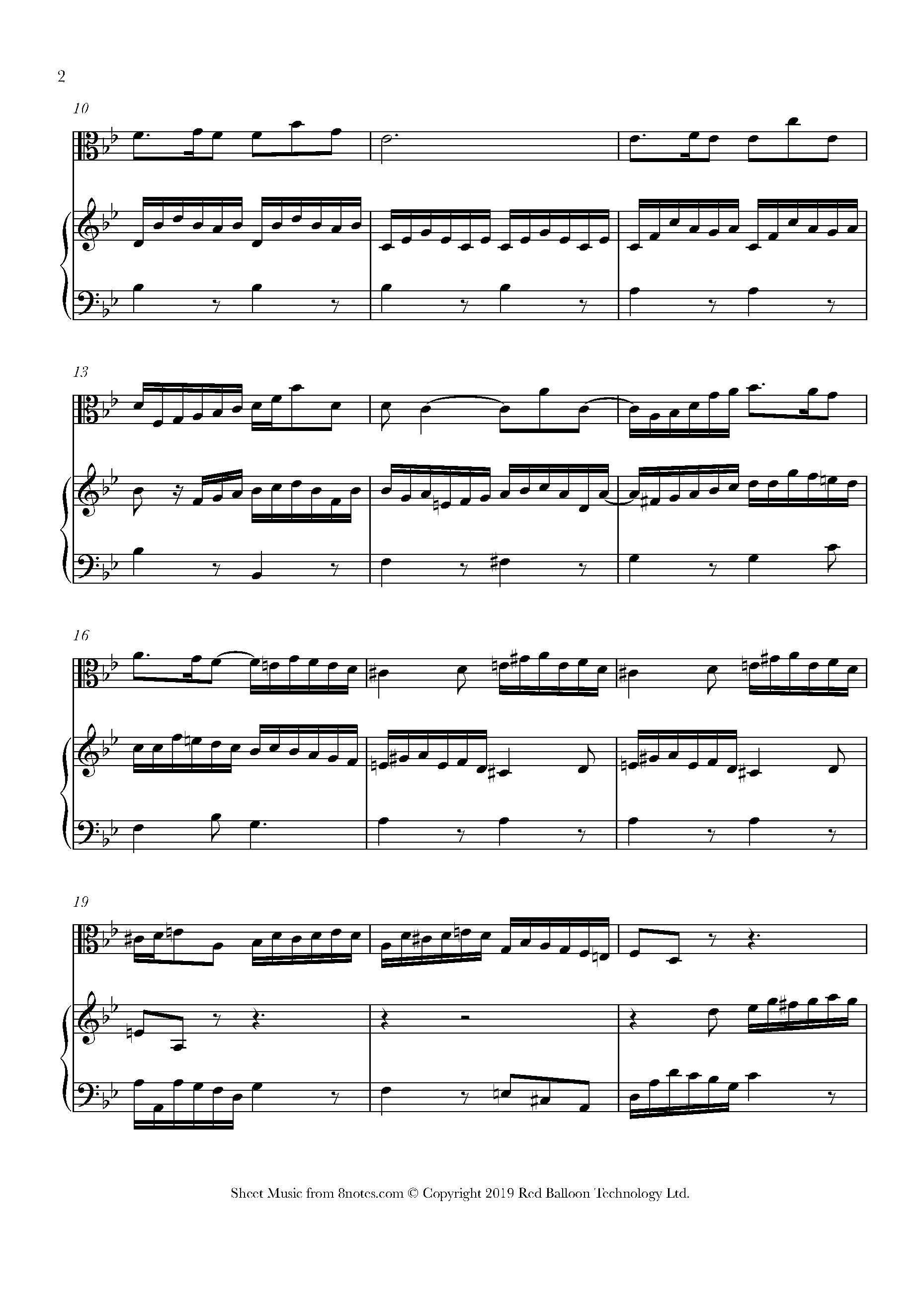 Bach - Flute Sonata in Eb Major, BWV 1031, Second Movement Sheet music ...