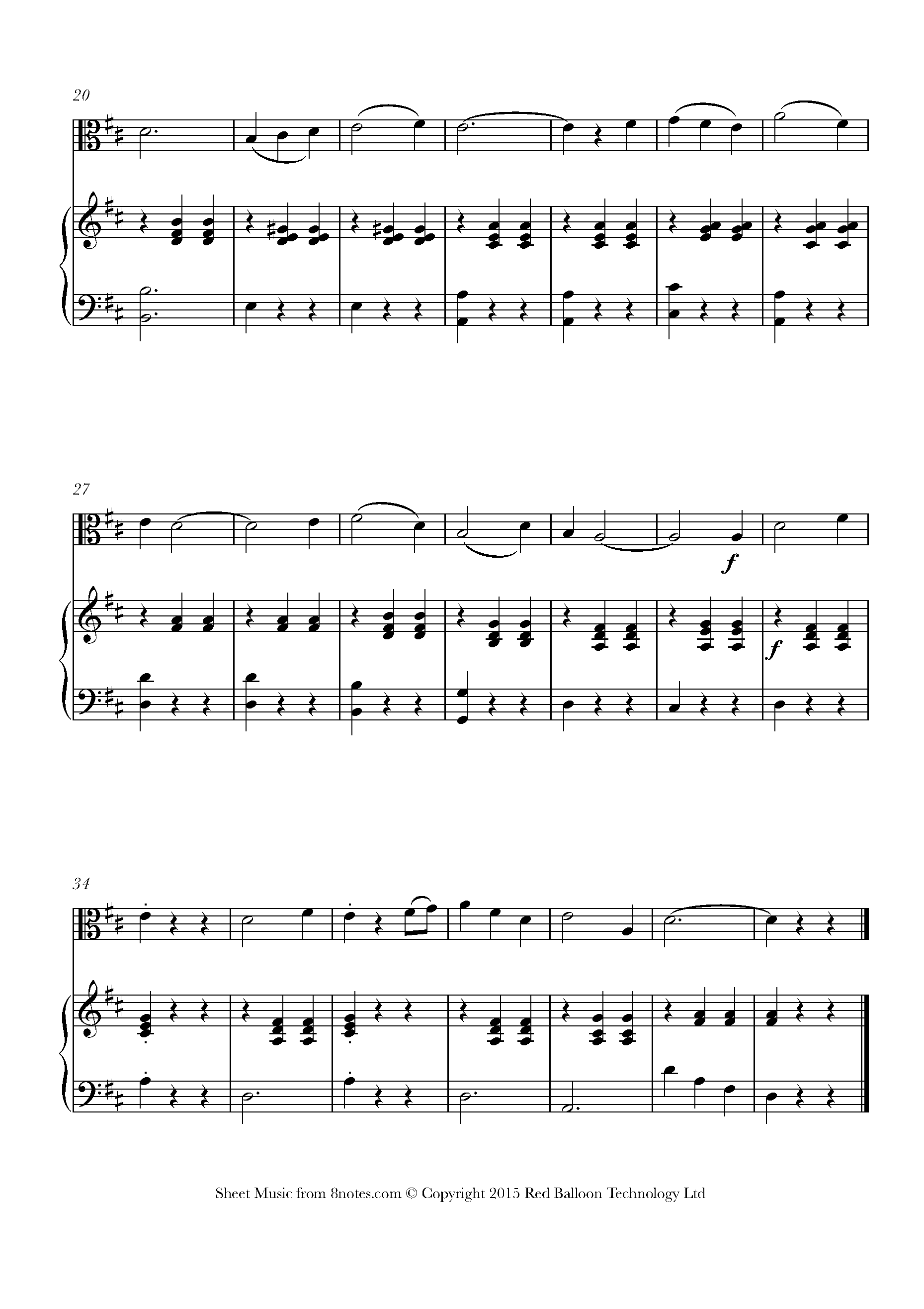 Harry Dacre - Daisy Bell (Daisy, Daisy) Sheet music for Viola - 8notes.com