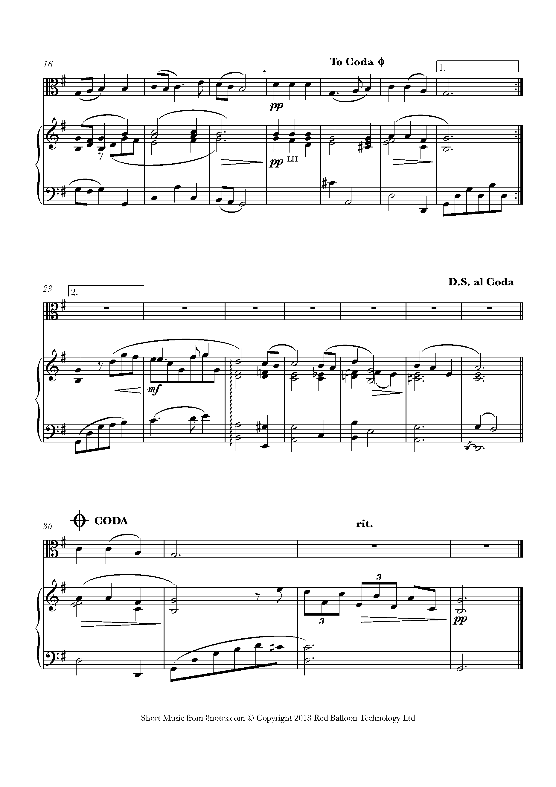 Teiichi Okano - Furusato Sheet music for Viola - 8notes.com