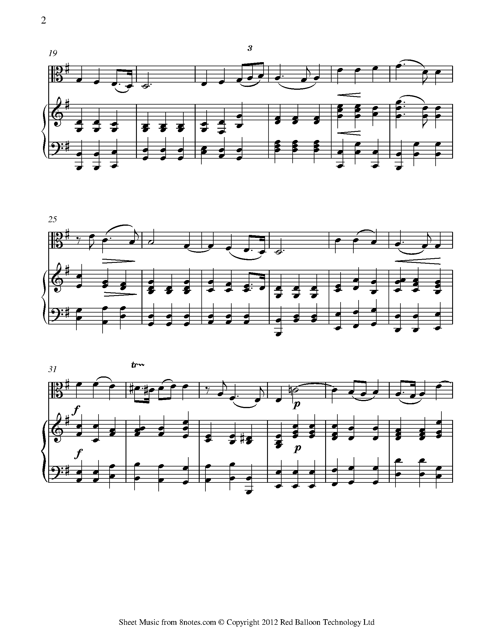 Handel - Largo from Xerxes Sheet music for Viola - 8notes.com