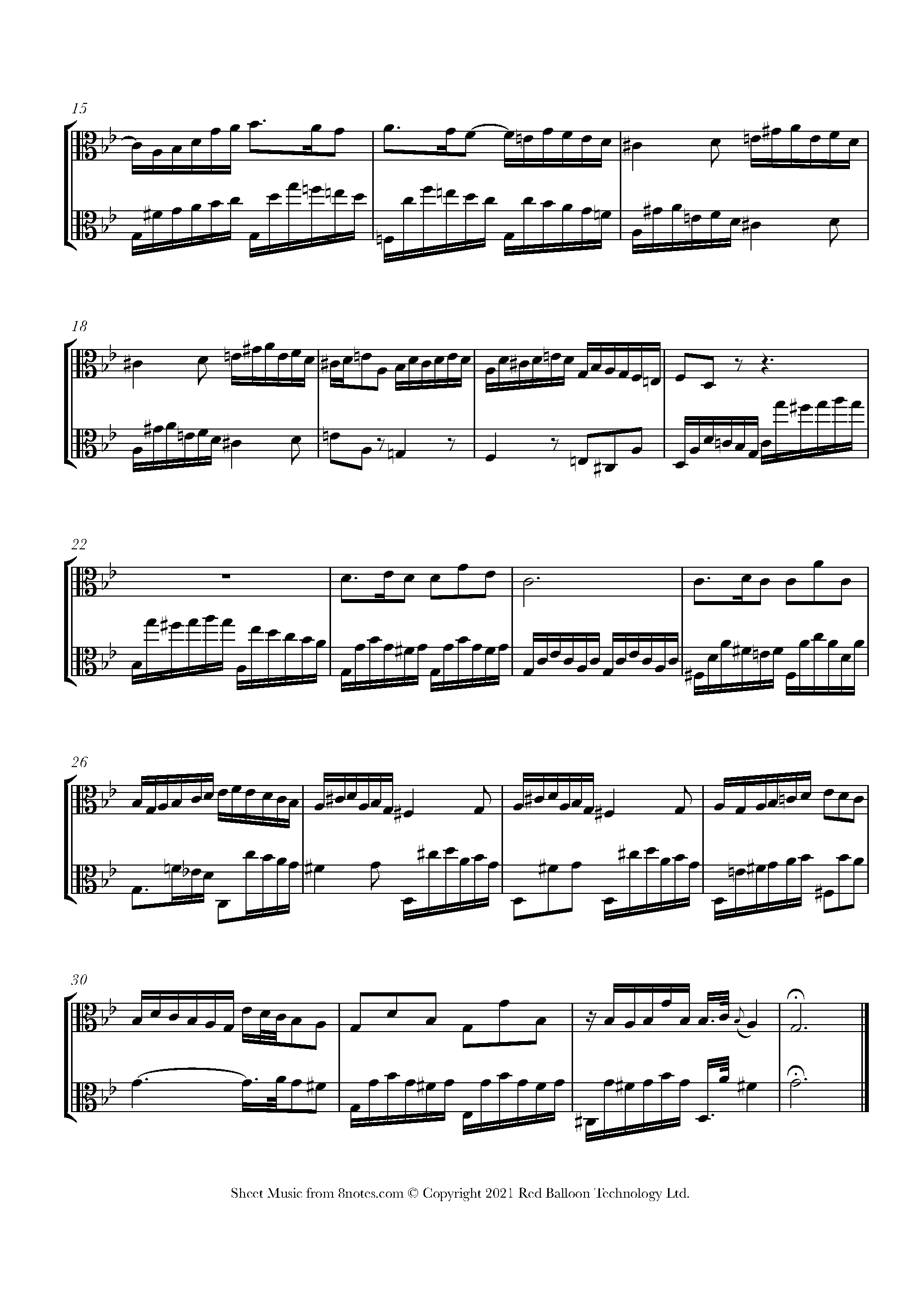 Bach - Flute Sonata in Eb Major, BWV 1031, Second Movement Sheet music ...