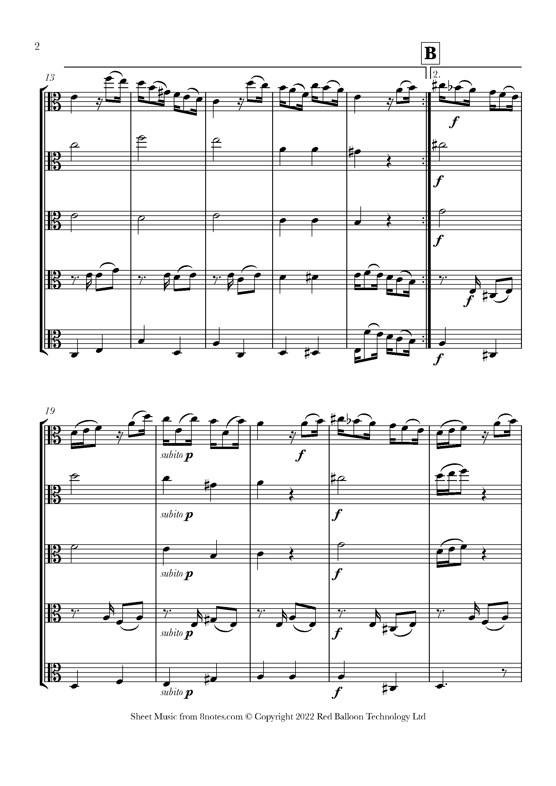 Nazareth, Ernesto - Tango Habanera Sheet music for Viola Ensemble ...