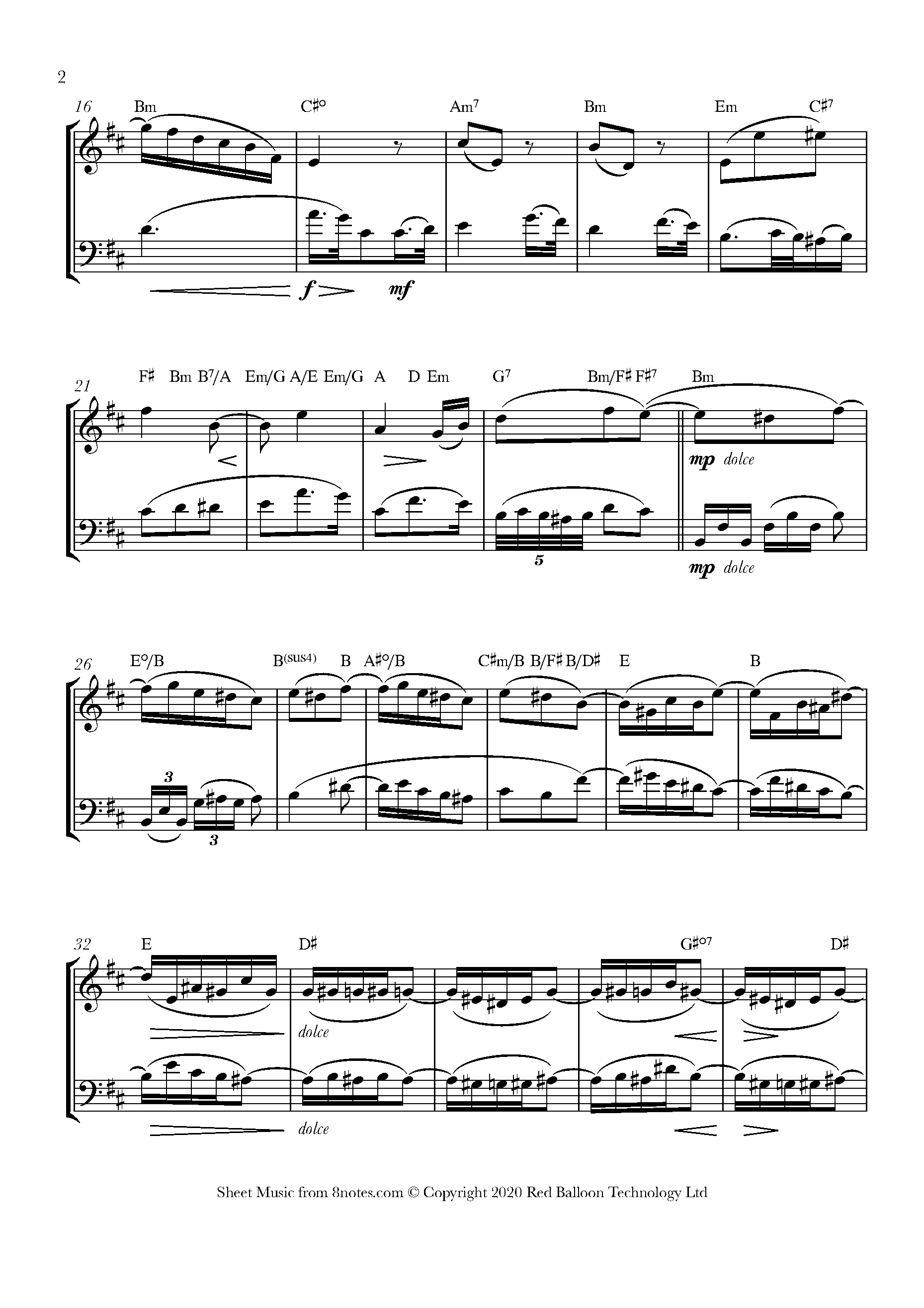 Brahms - Symphony No.3 Third Movement Poco Allegretto (Extract) Sheet ...