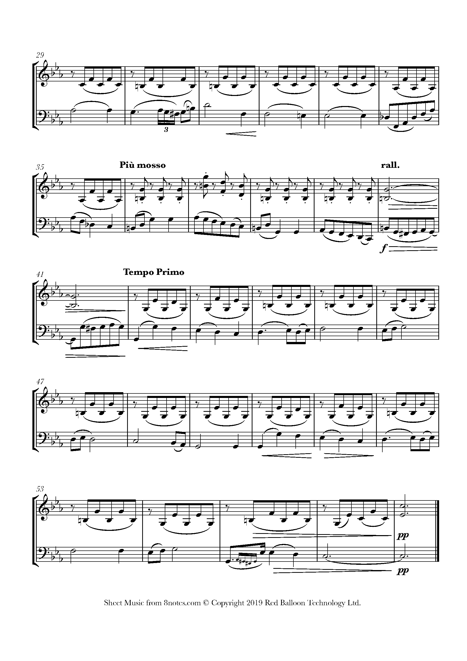 Offenbach - Les Larmes de Jacqueline Sheet music for Violin-Cello Duet ...