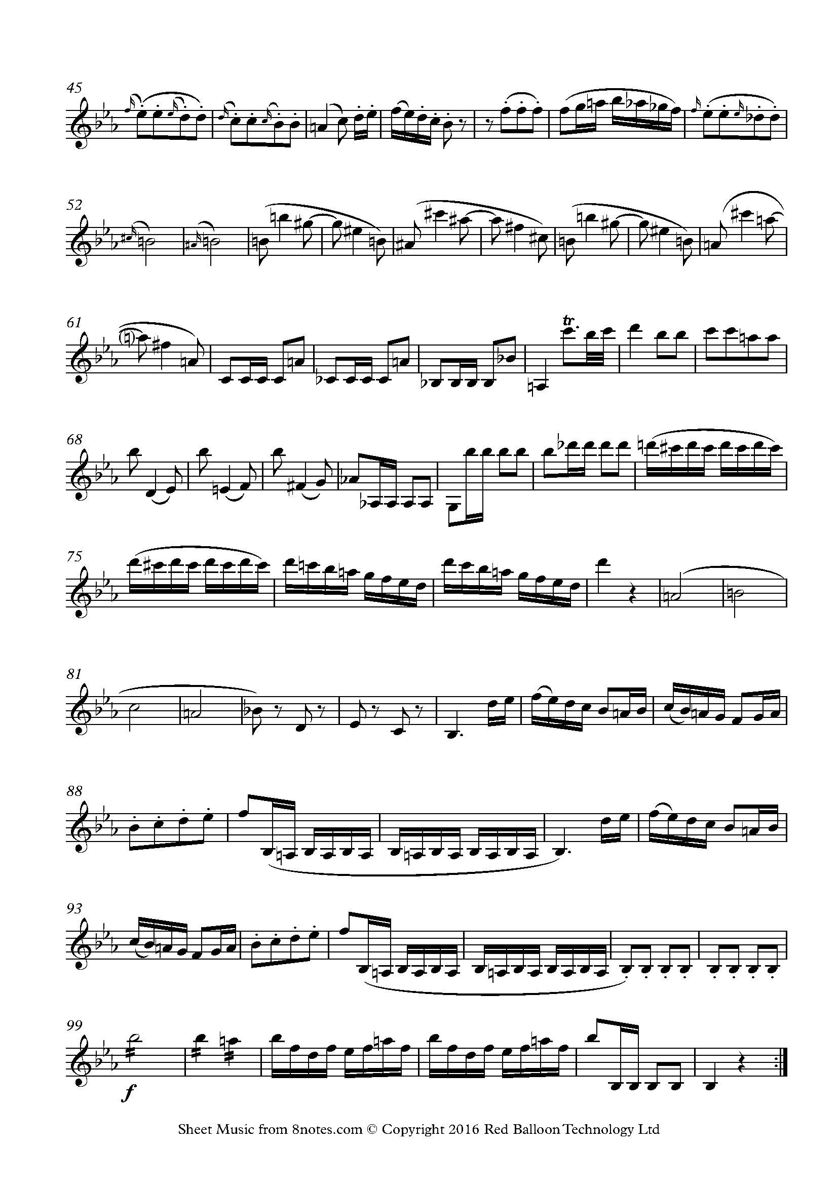Mozart - Symphony No. 39 Excerpt: 4th Movement Exposition Sheet music ...