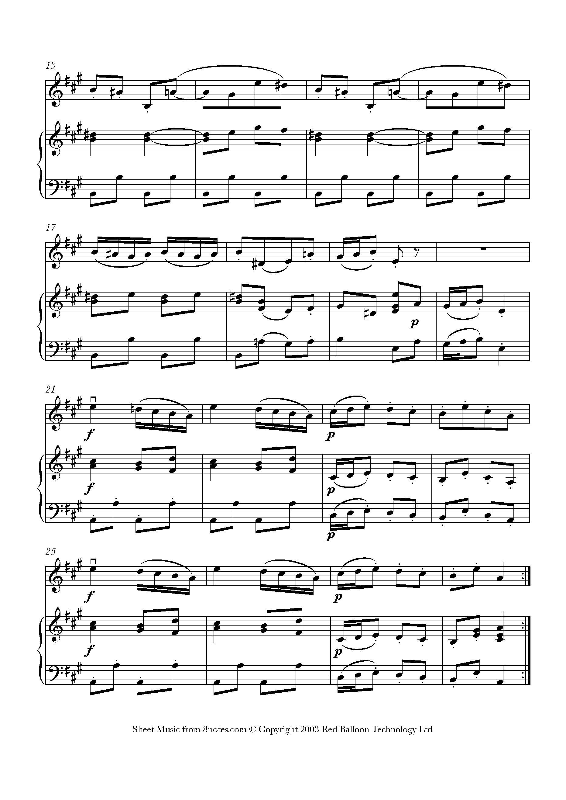 Bach - Musette Sheet music for Violin - 8notes.com