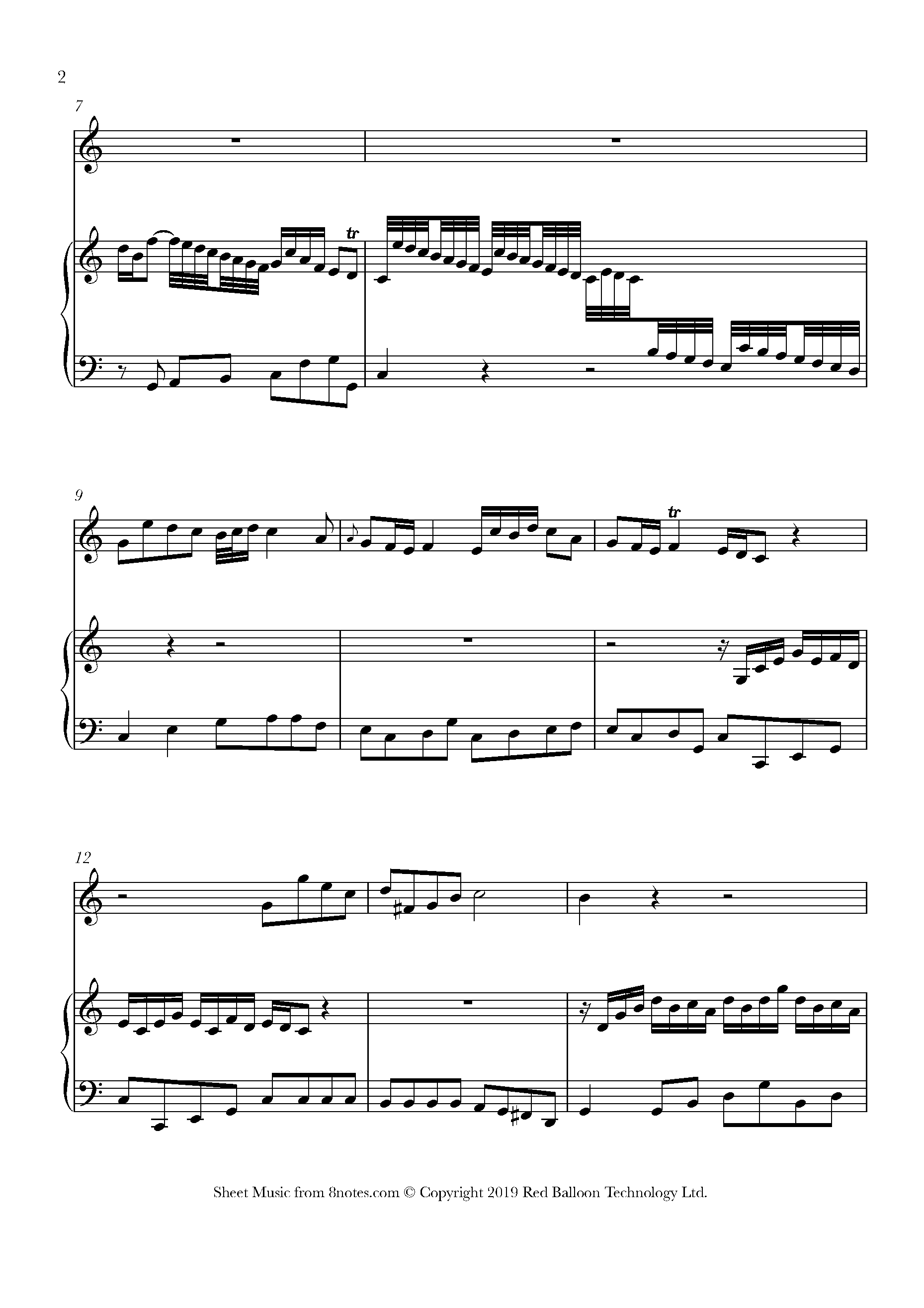 Bach - Flute Sonata in Eb Major, BWV 1031, First Movement Sheet music ...