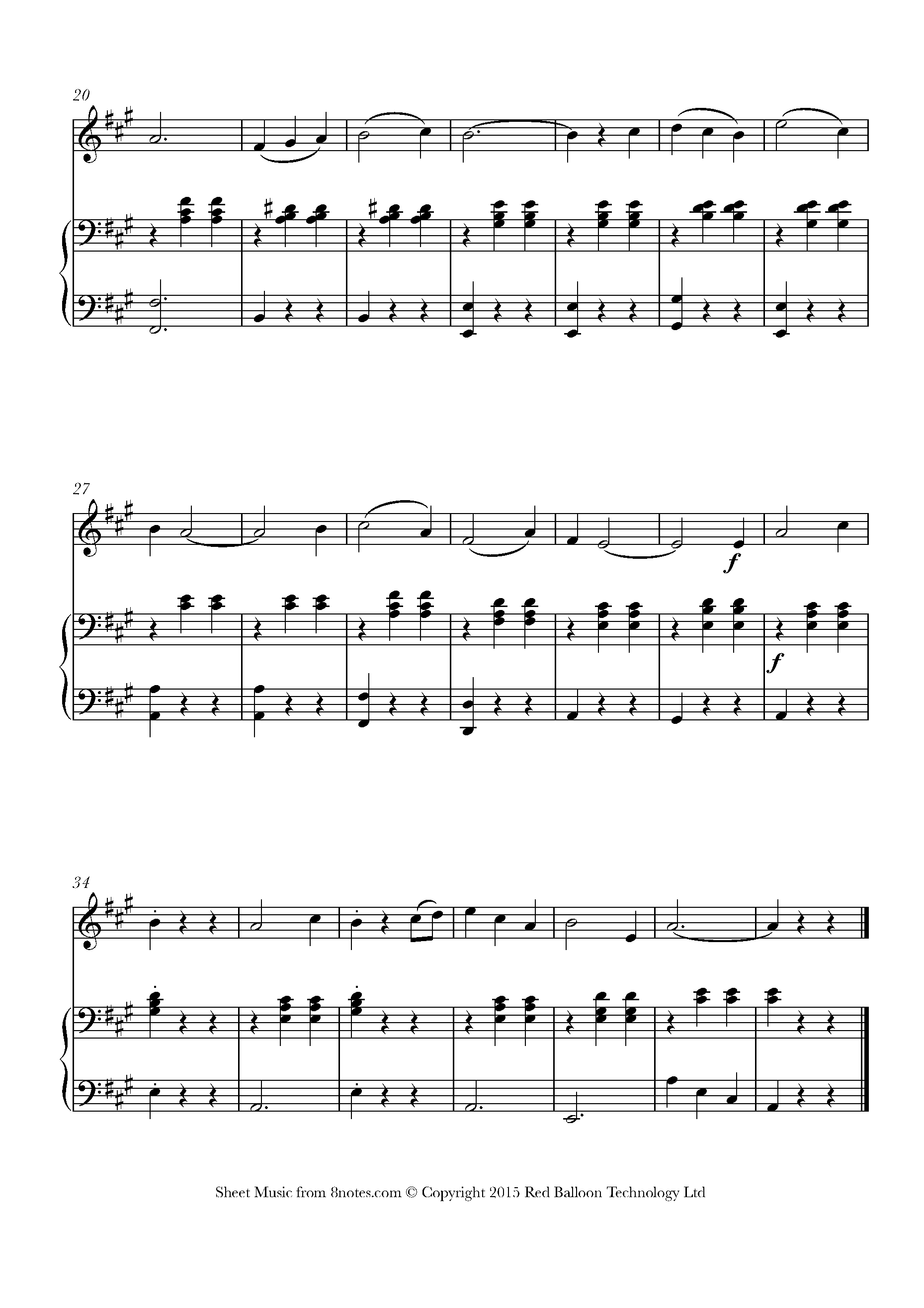 Harry Dacre - Daisy Bell (Daisy, Daisy) Sheet music for Violin - 8notes.com