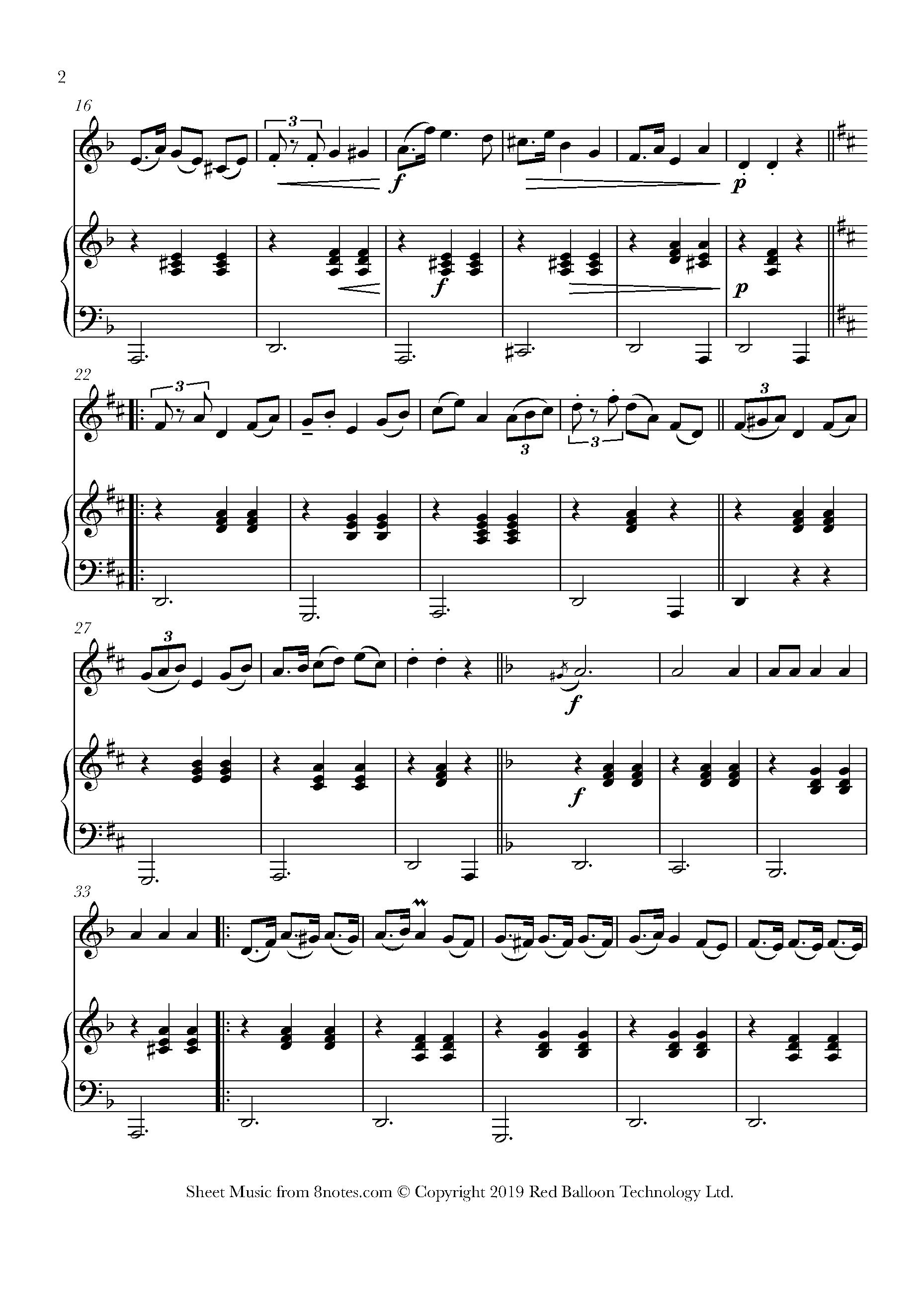 Kujawiak (Polish Folk Song) Sheet music for Violin - 8notes.com