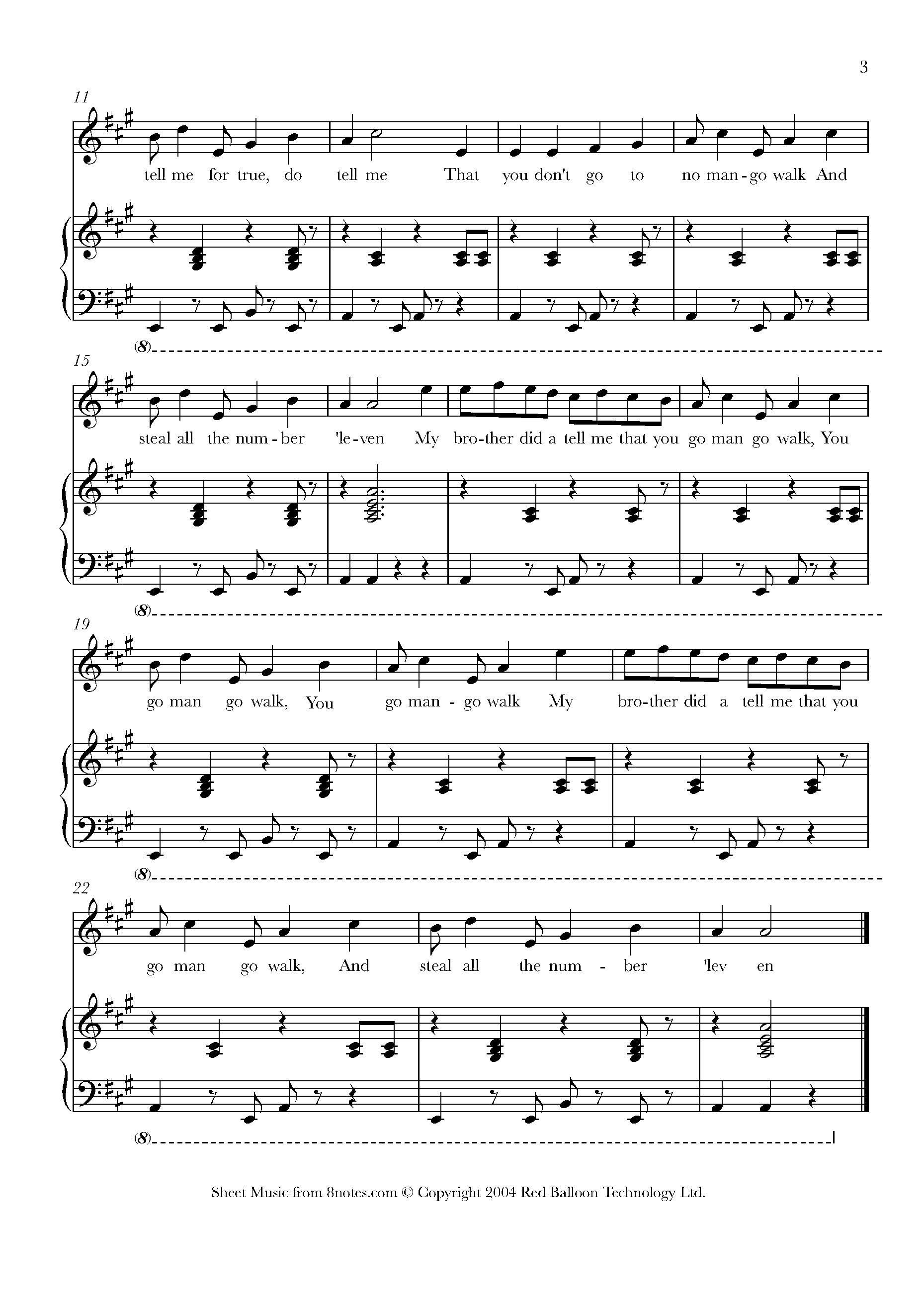 Mango Walk (Jamaican) Sheet music for Violin - 8notes.com
