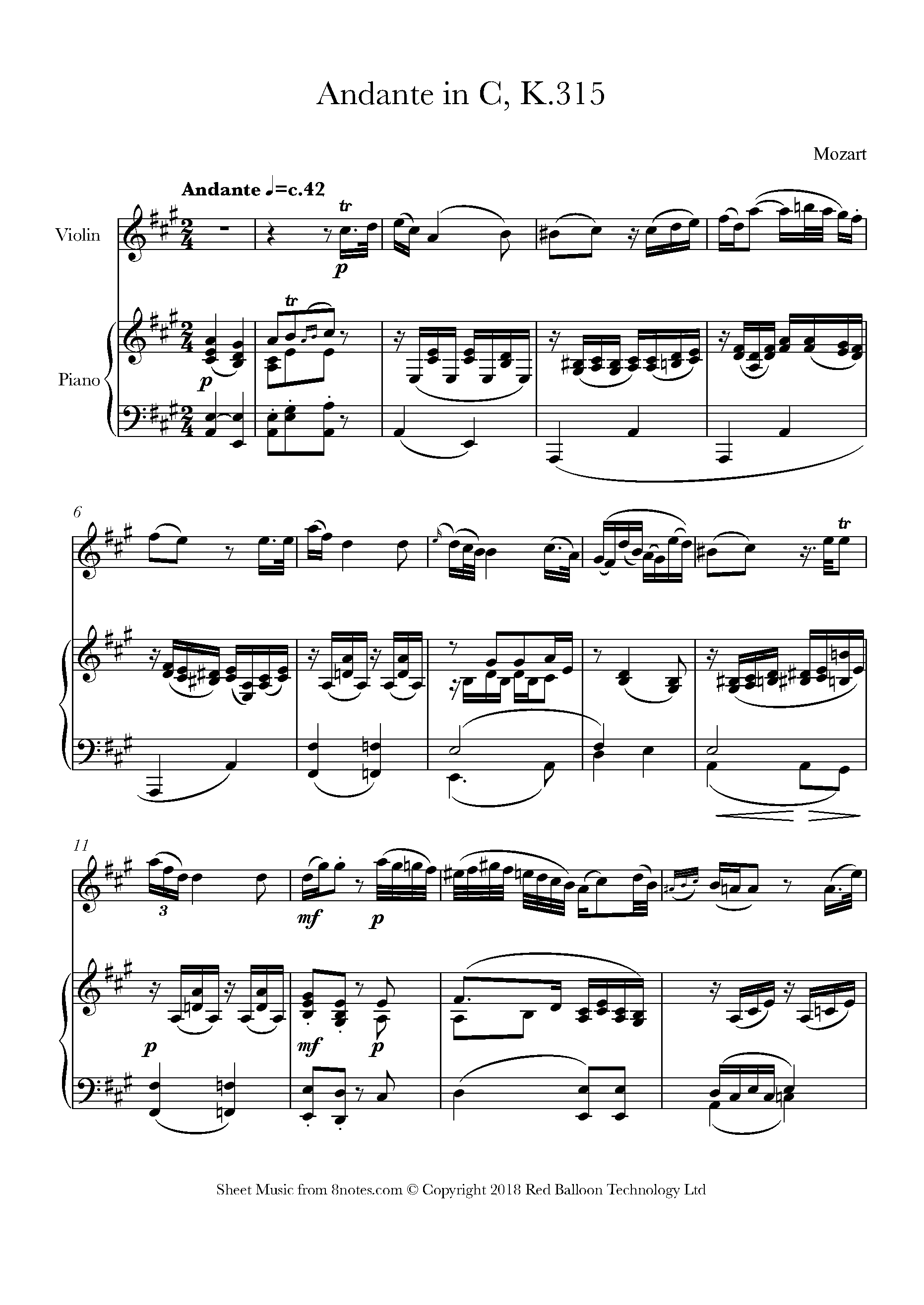 Free Violin Sheet Music, Lessons & Resources - 8notes.com