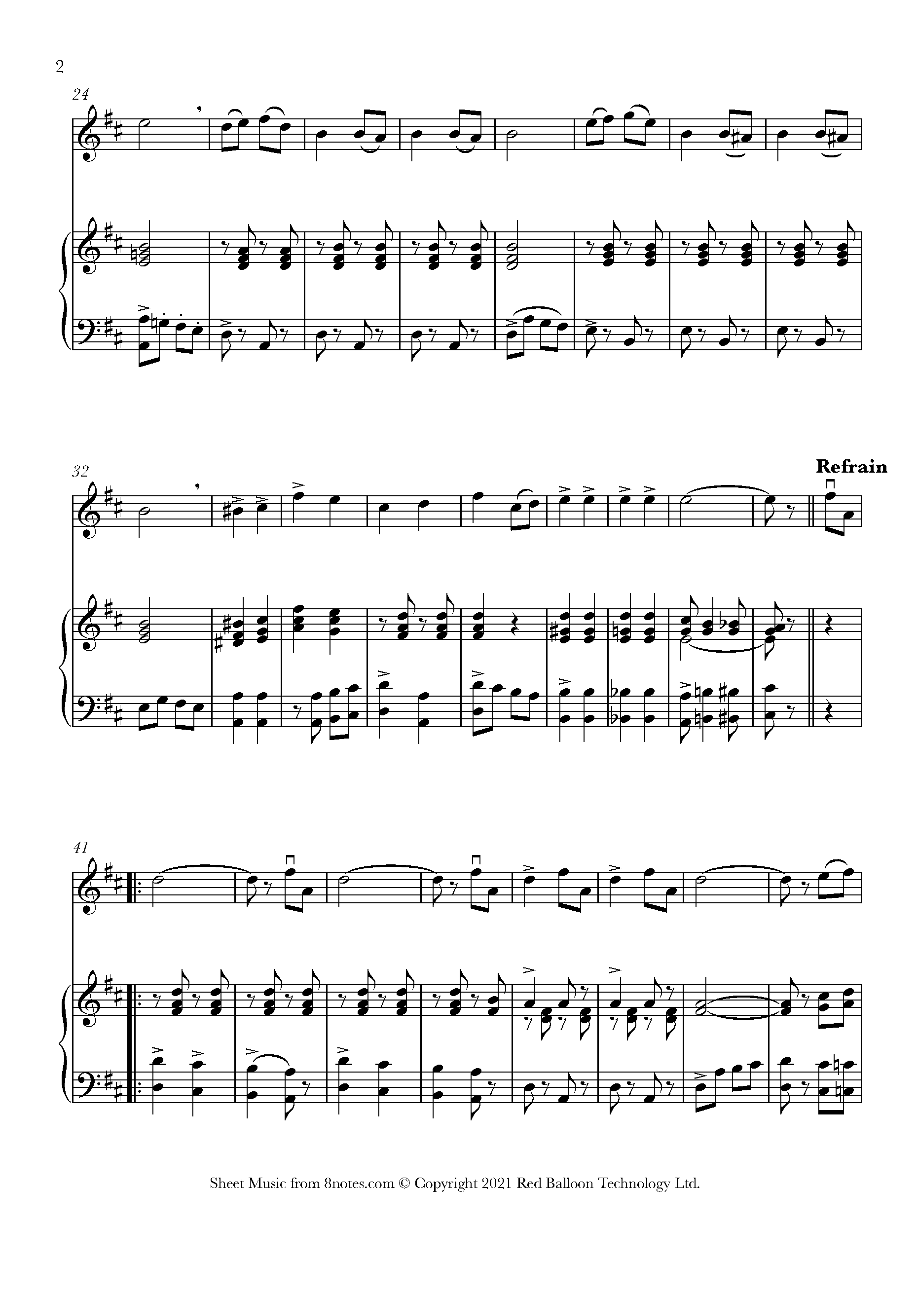 Cohan - Over There Sheet music for Violin - 8notes.com